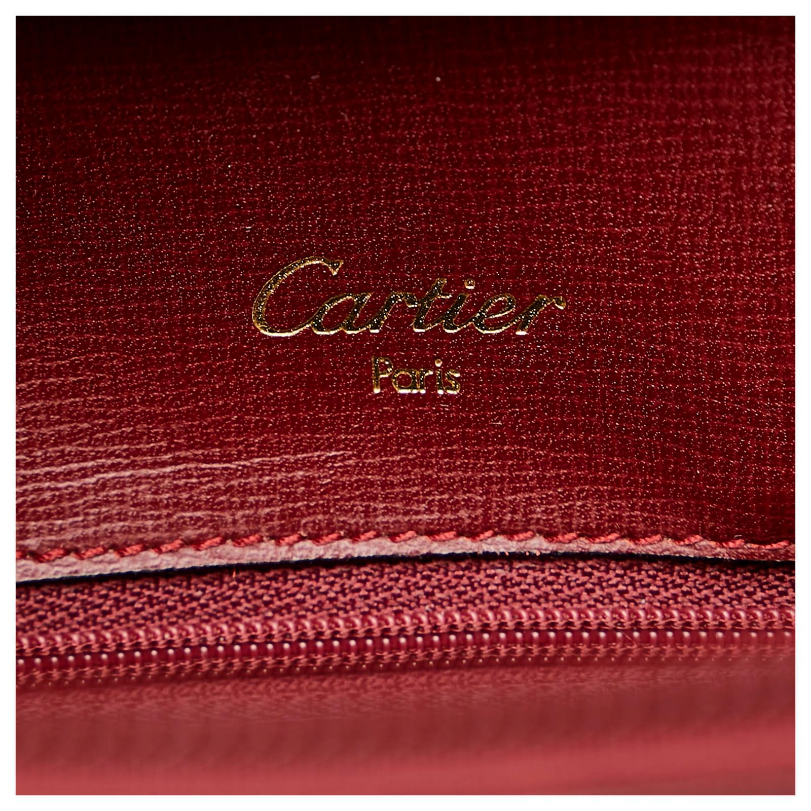 Cartier Red Must de Cartier Leather Backpack Dark red Pony-style ...