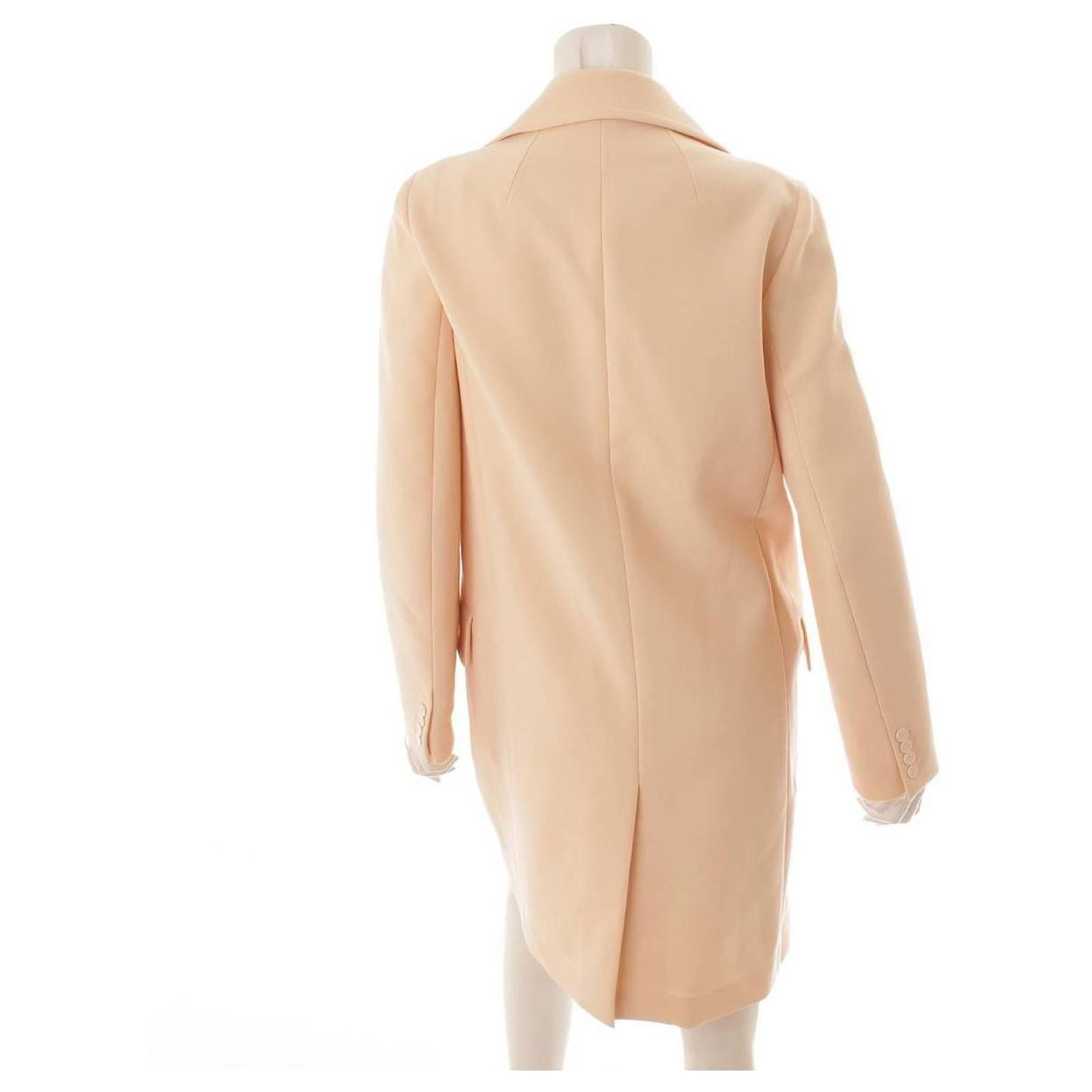 *Christian Dior 17Manteau doublé AW Flower Bijou Emblem Rose Beige 36 ...