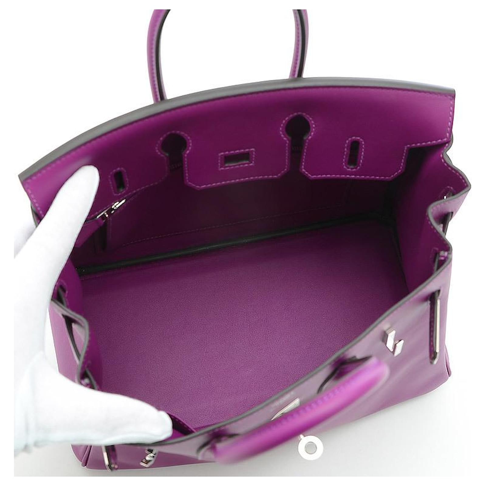 Hermès HERMES BIRKIN 25 Purple Leather ref.657866 - Joli Closet