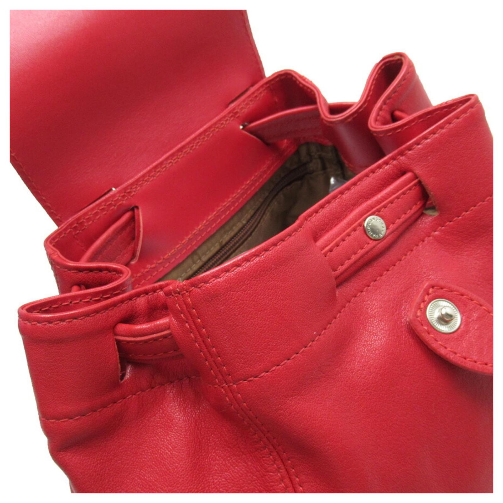 LONGCHAMP Red Leather ref.658149 - Joli Closet