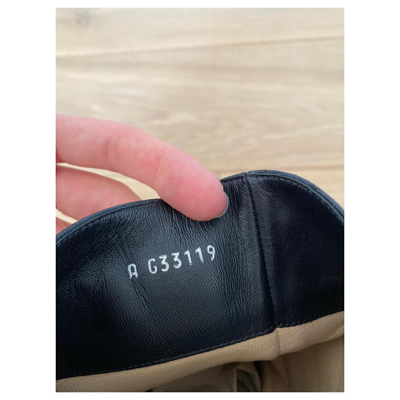 Chanel coco gabrielle logo monogram ankle boots Black Leather Cloth ref ...