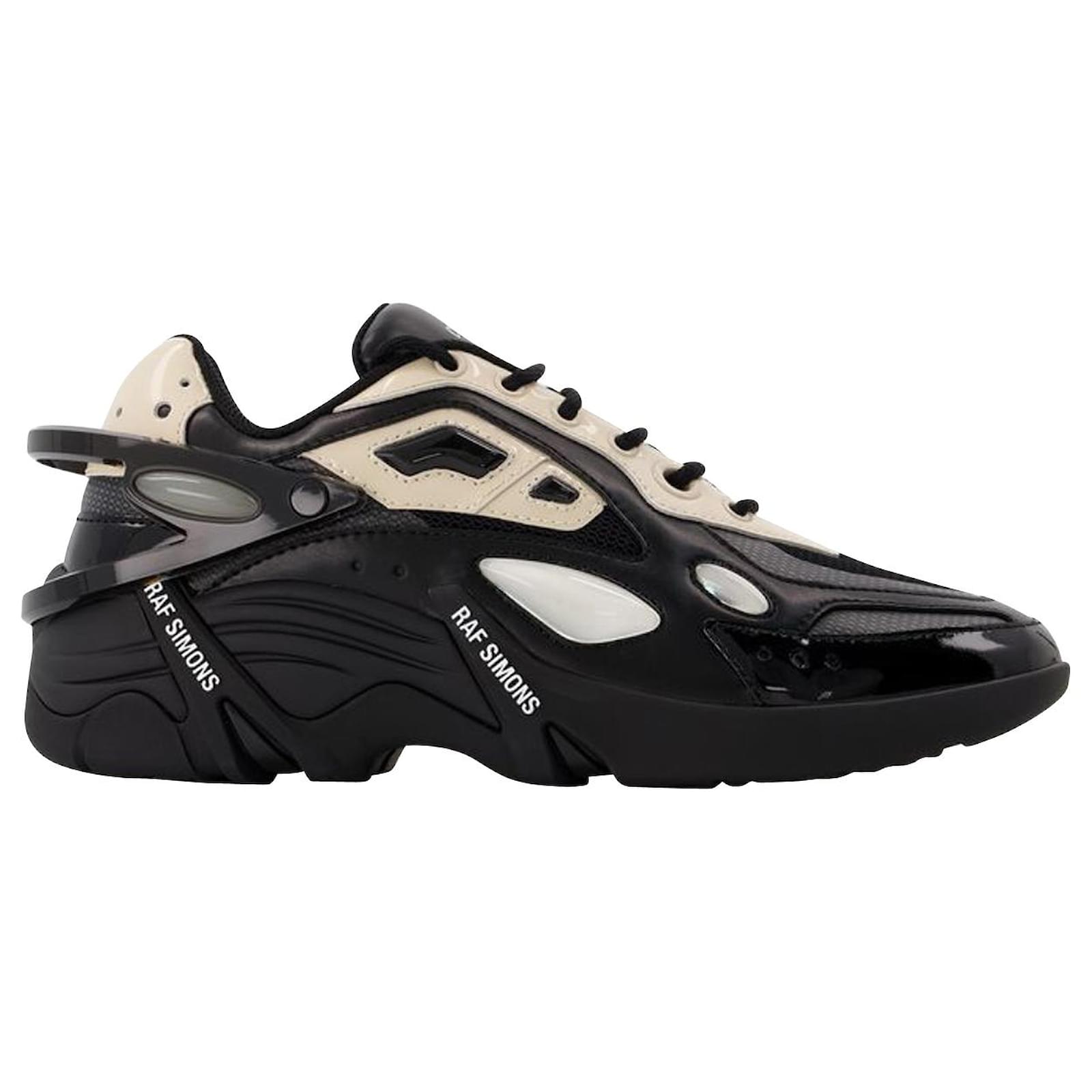 Raf Simons Cylon-21 Sneakers in Ivory and Black Leather Multiple colors ...