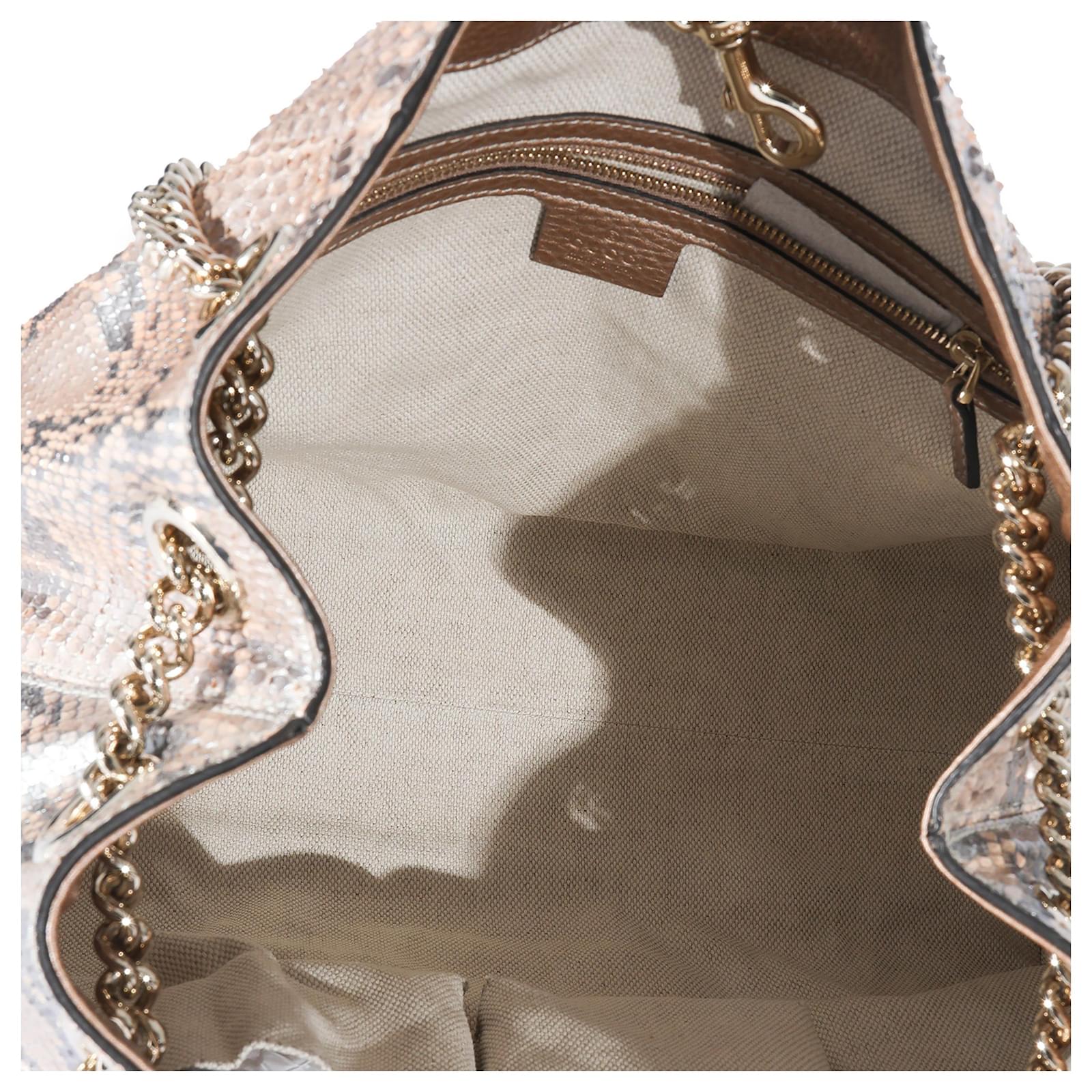 Gucci Metallic Python Medium Soho Chain Shoulder Bag Golden ref.659175 ...