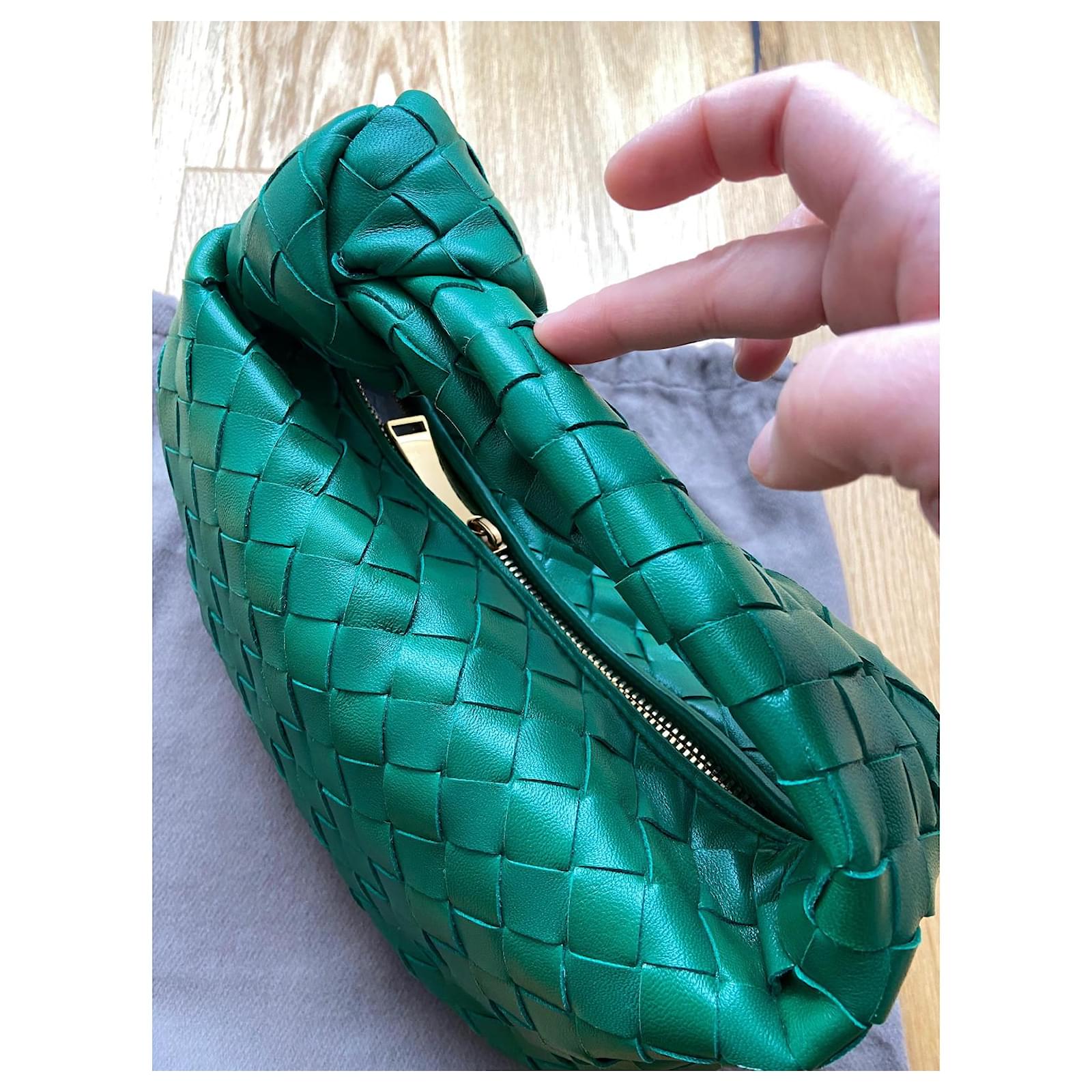 Bottega Veneta mini jodie Green Leather ref.660481 - Joli Closet