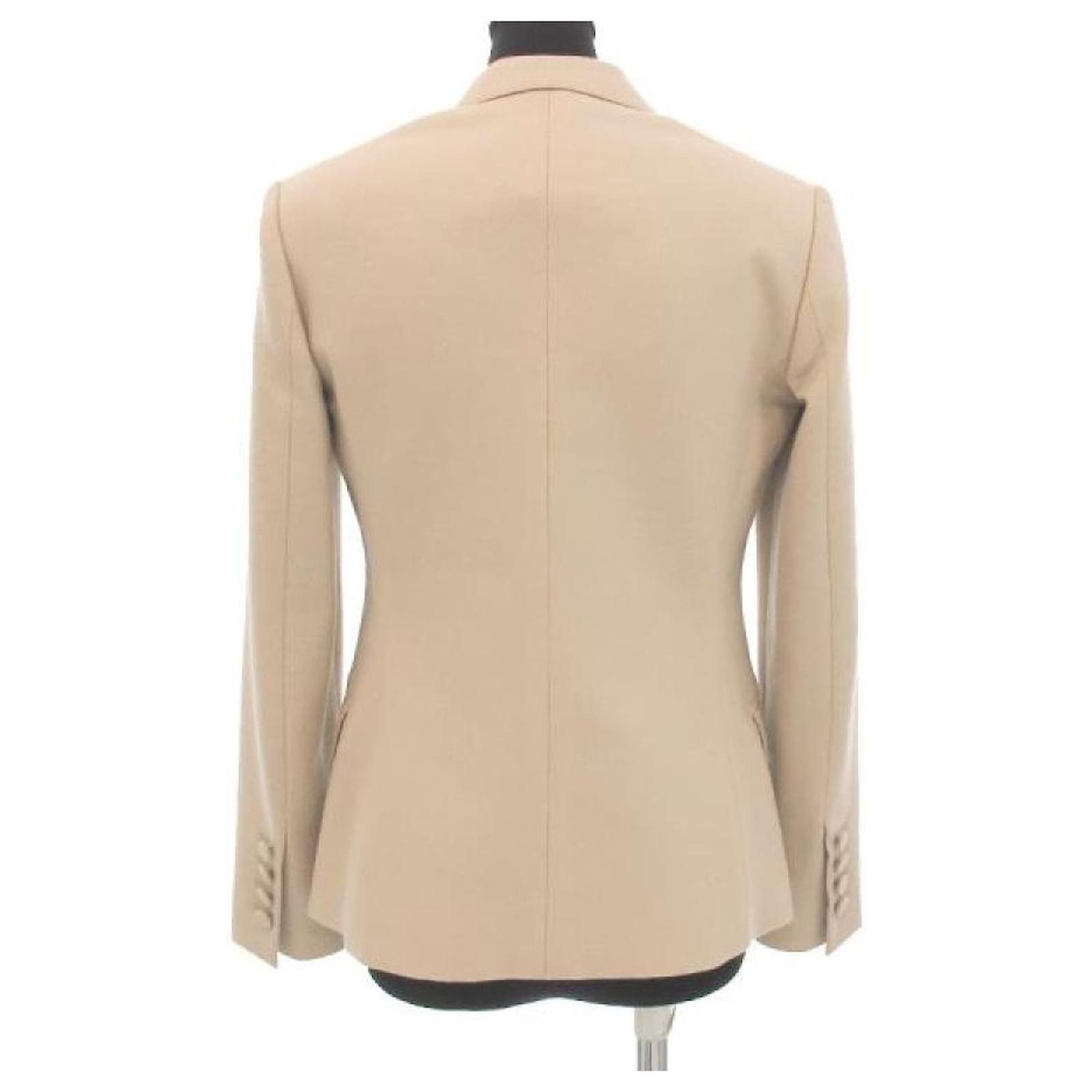 Gucci Jackets Beige Cashmere Wool Polyurethane ref.660967 - Joli Closet