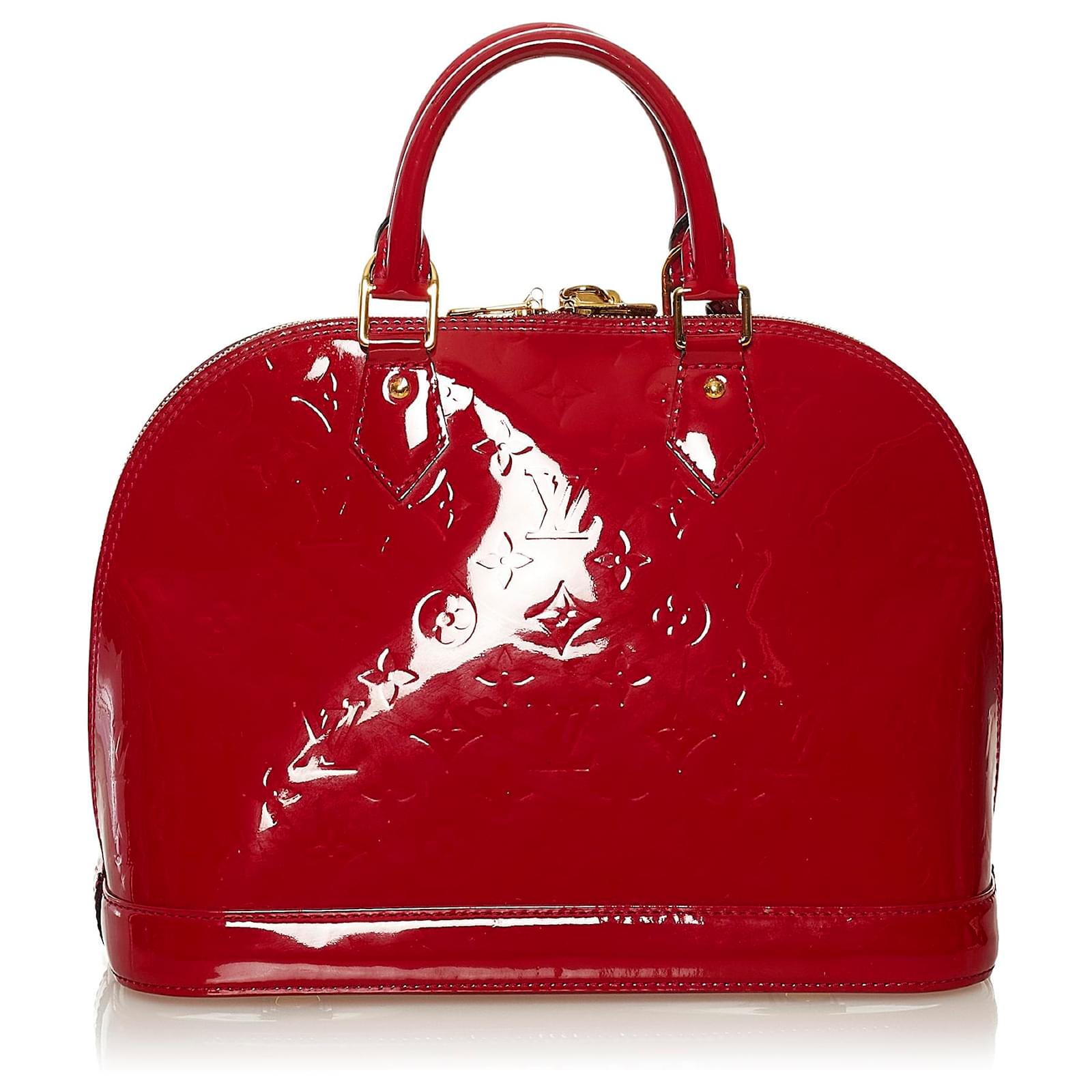 Louis Vuitton Red Vernis Alma PM Leather Patent leather ref.662189 ...