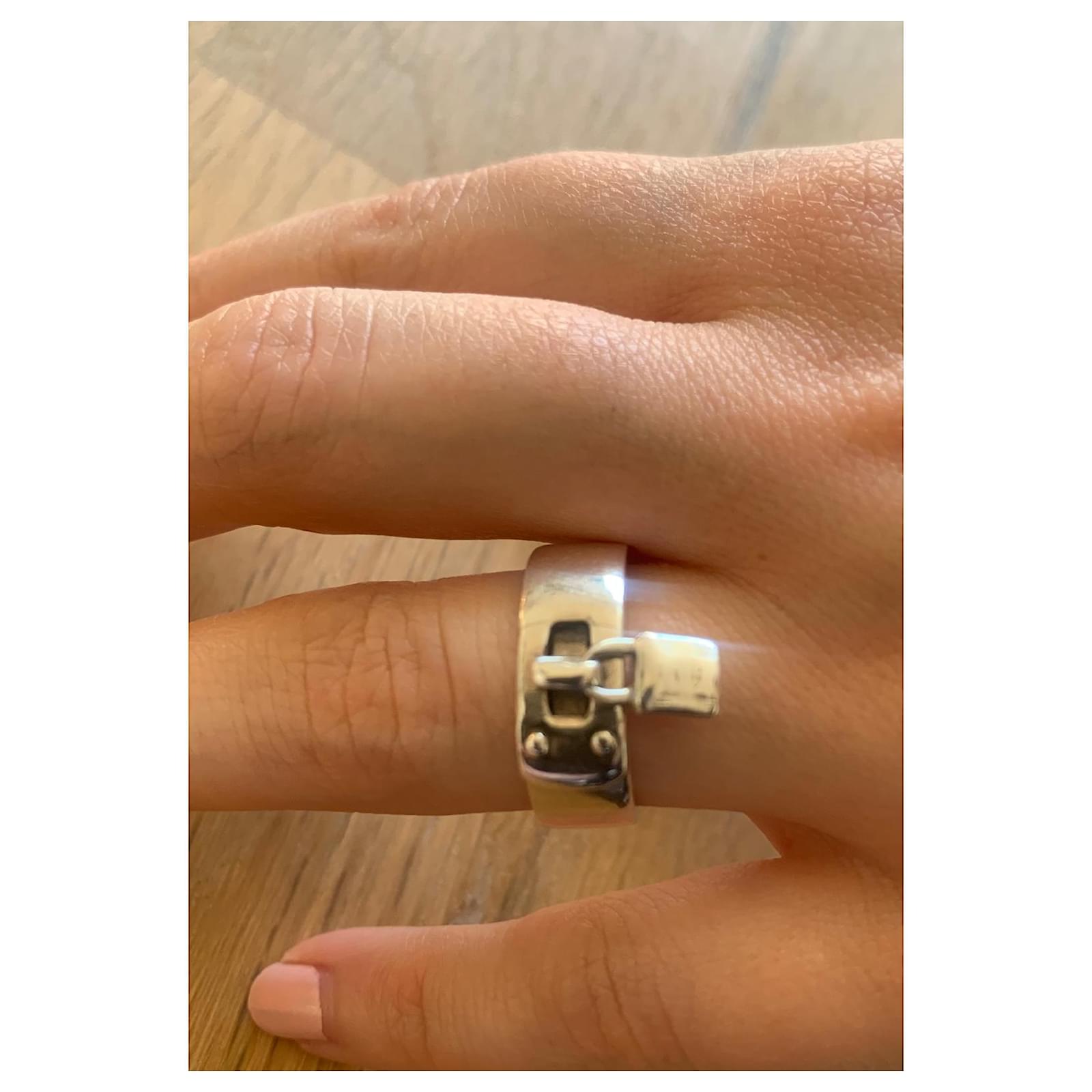 Hermès Kelly Ring Silvery Silver ref.662644 - Joli Closet