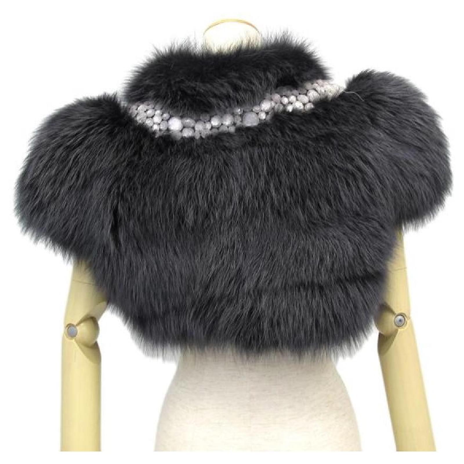 Fendi Fox Short Jacket Grey Silk ref.662866 - Joli Closet