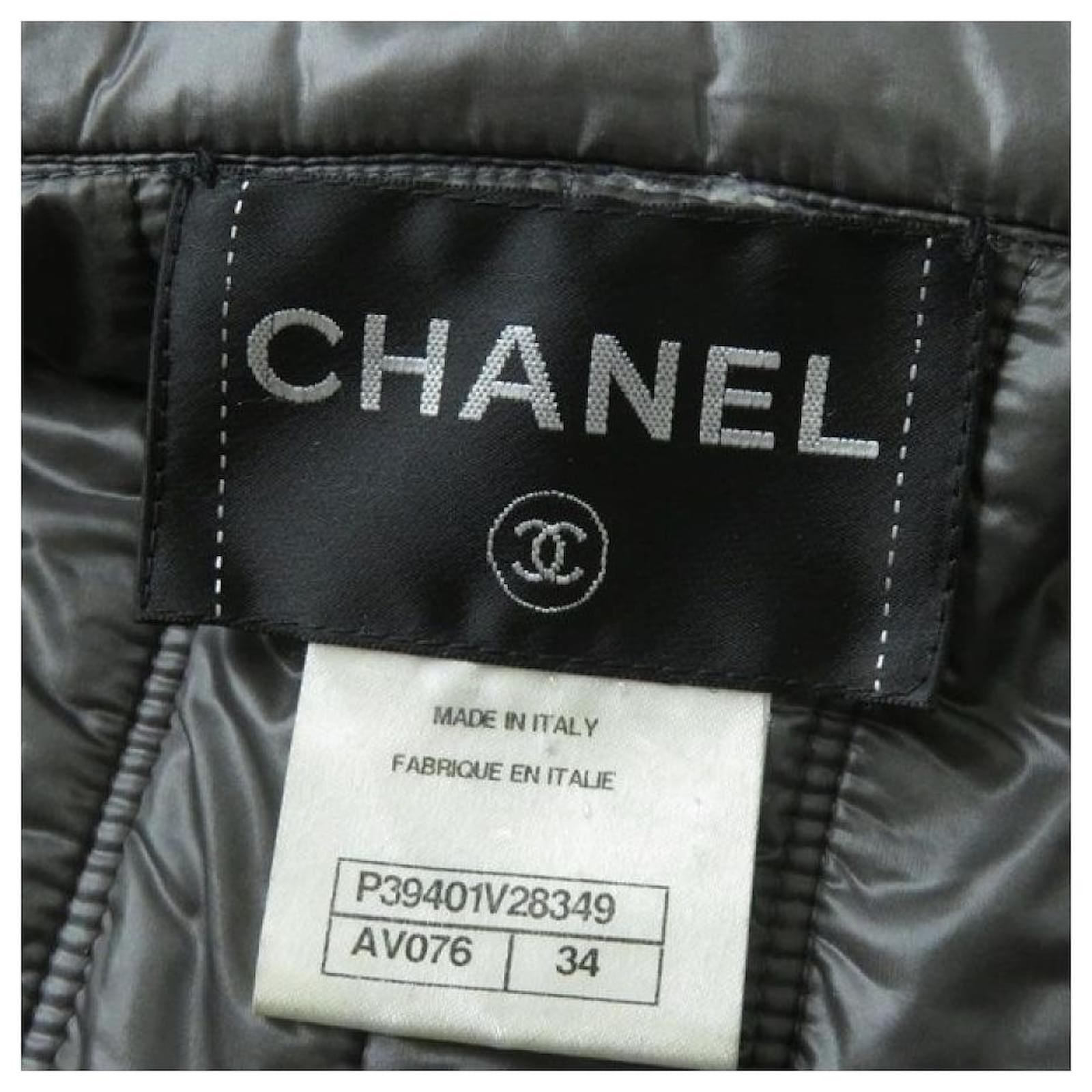*Chanel Puffer Jacket Grey Synthetic ref.663113 - Joli Closet
