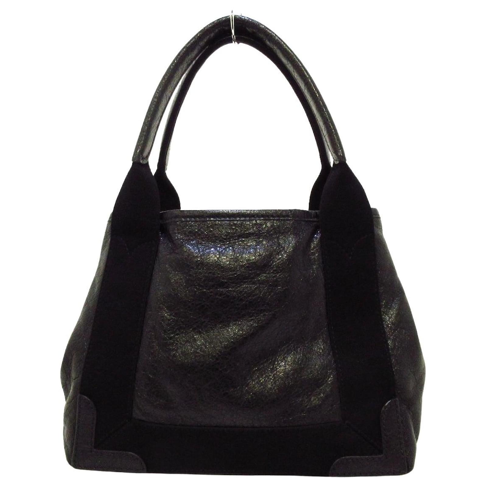 Balenciaga Navy Cabas Black Leather ref.663399 - Joli Closet