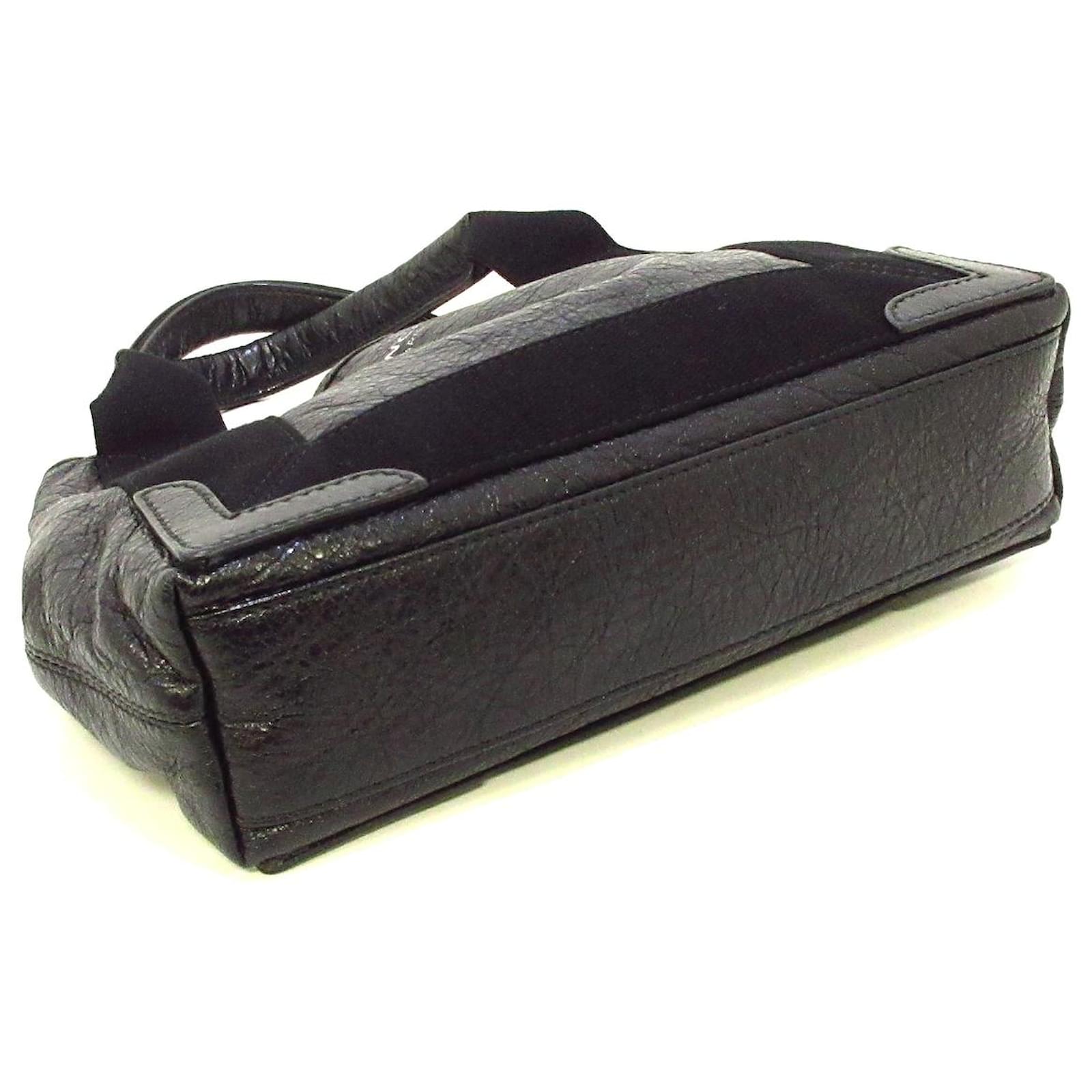 Balenciaga Navy Cabas Black Leather ref.663399 - Joli Closet