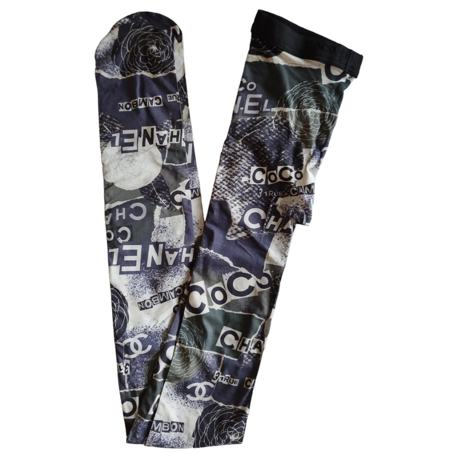 Chanel Cambon Blue Tights 2019 Polyamide ref.665467 - Joli Closet