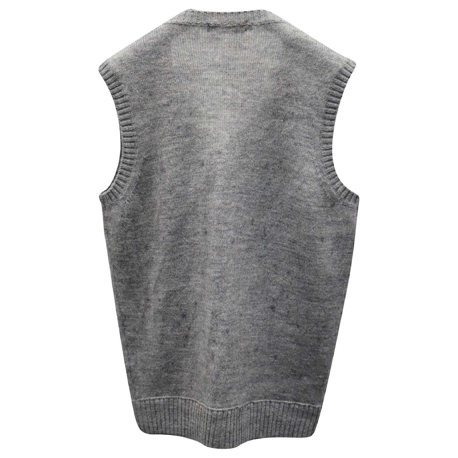 Dsquared2 Gilet Pull Tricoté en Laine Grise ref.667529 - Joli Closet