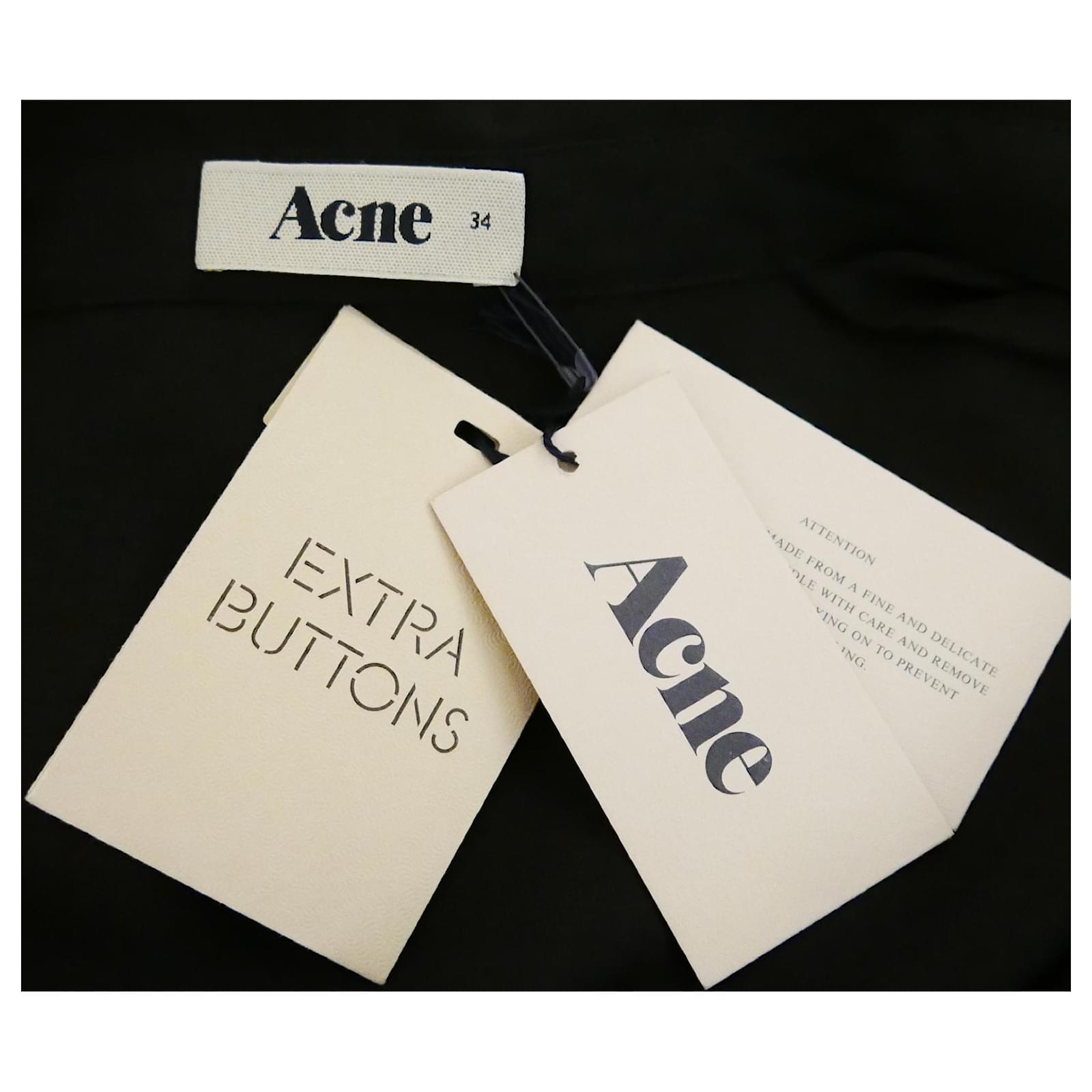 Robe chemise transparente Acne Juan Polyester Noir ref.669092 - Joli Closet