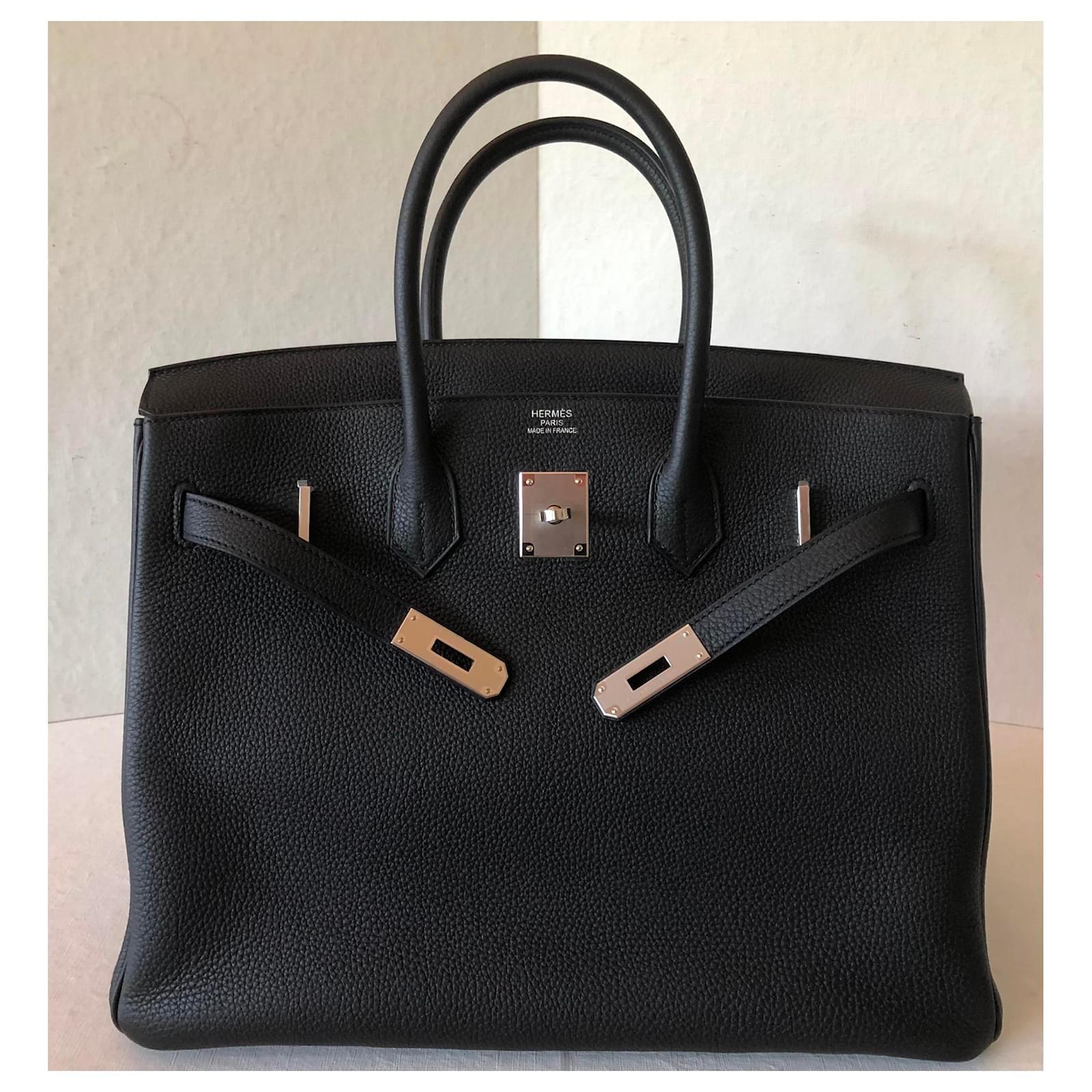 Hermès HERMES Birkin 35 Black Leather ref.670207 - Joli Closet