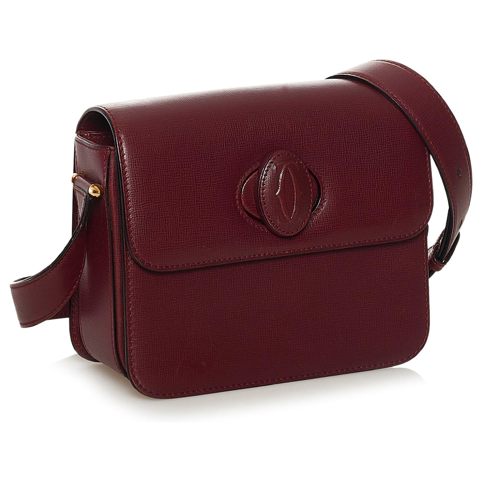 Cartier Red Must de Cartier Crossbody Bag Dark red Leather Pony-style ...