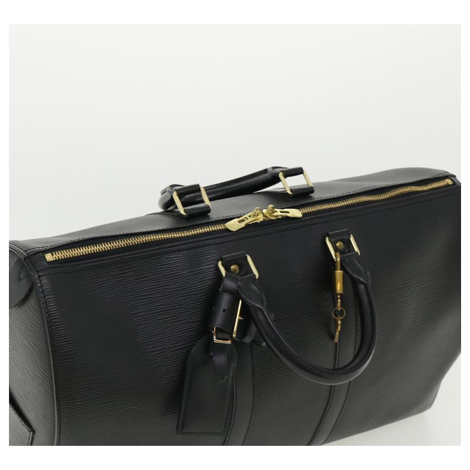 Louis Vuitton Keepall 45 Black Leather ref.671957 - Joli Closet