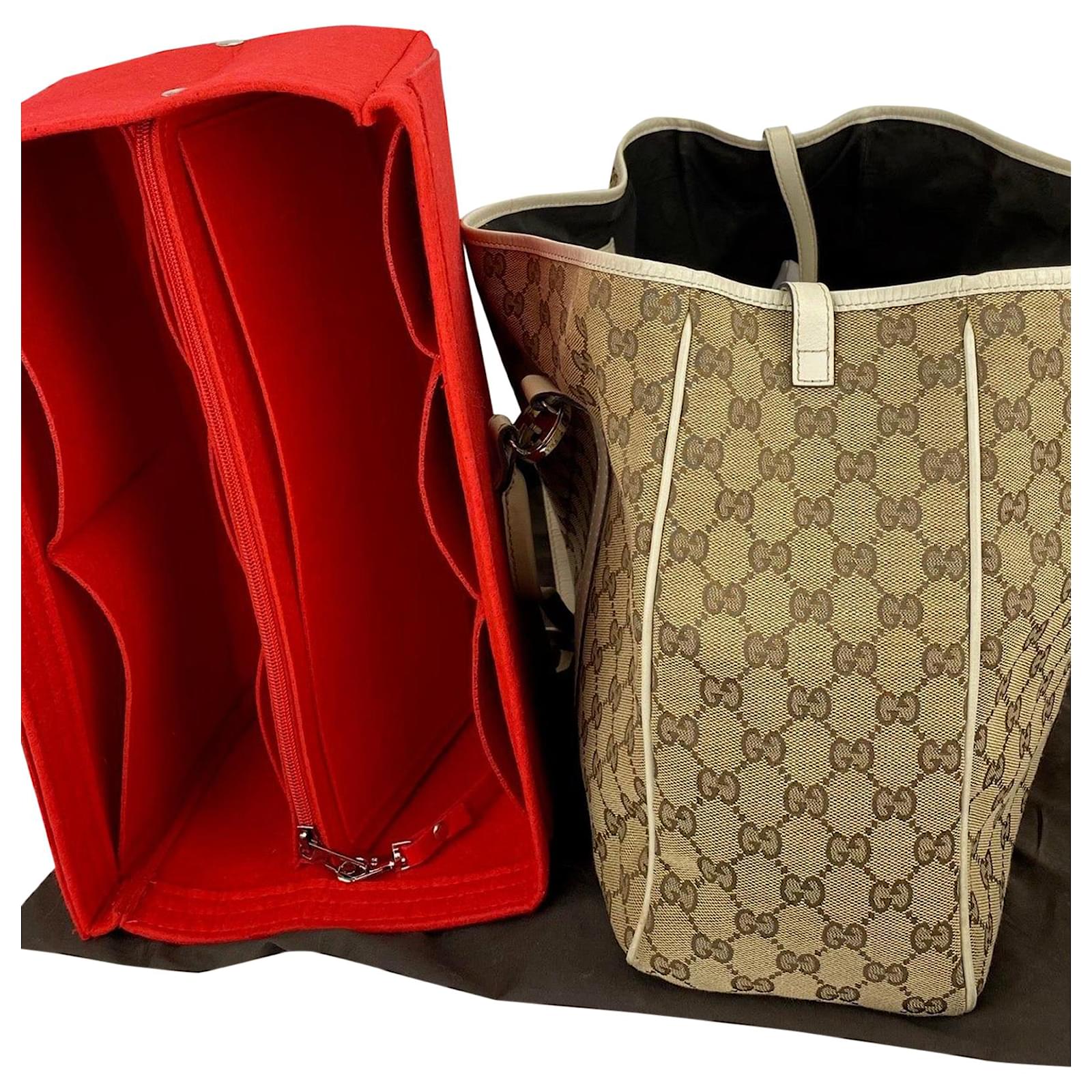 Gucci Monogram Large GG Twins Tote Bag Off White W/Organizing Insert ...