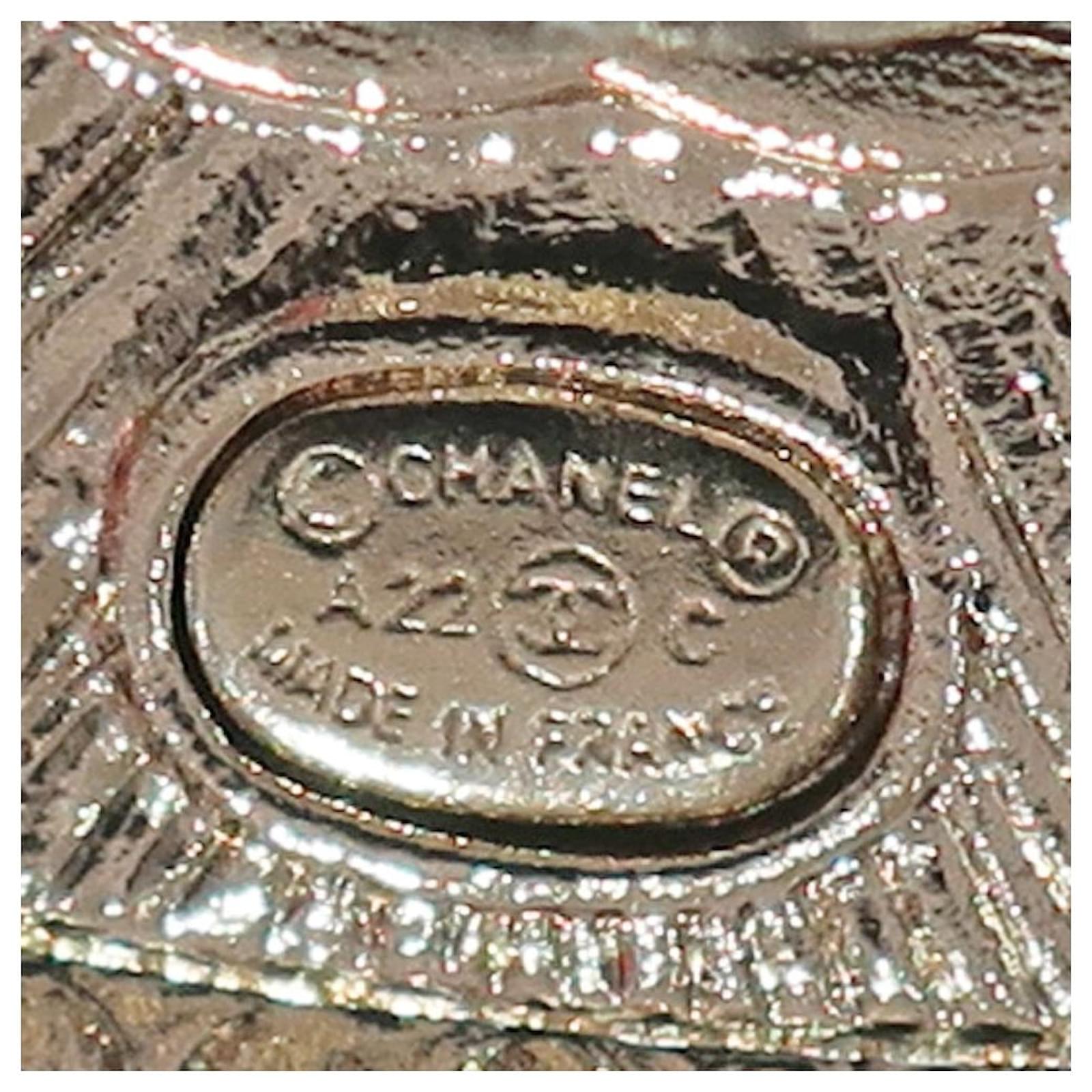 *[CHANEL] CHANEL Coco Mark Square Earrings Pink Pearl GD Metal Fittings ...