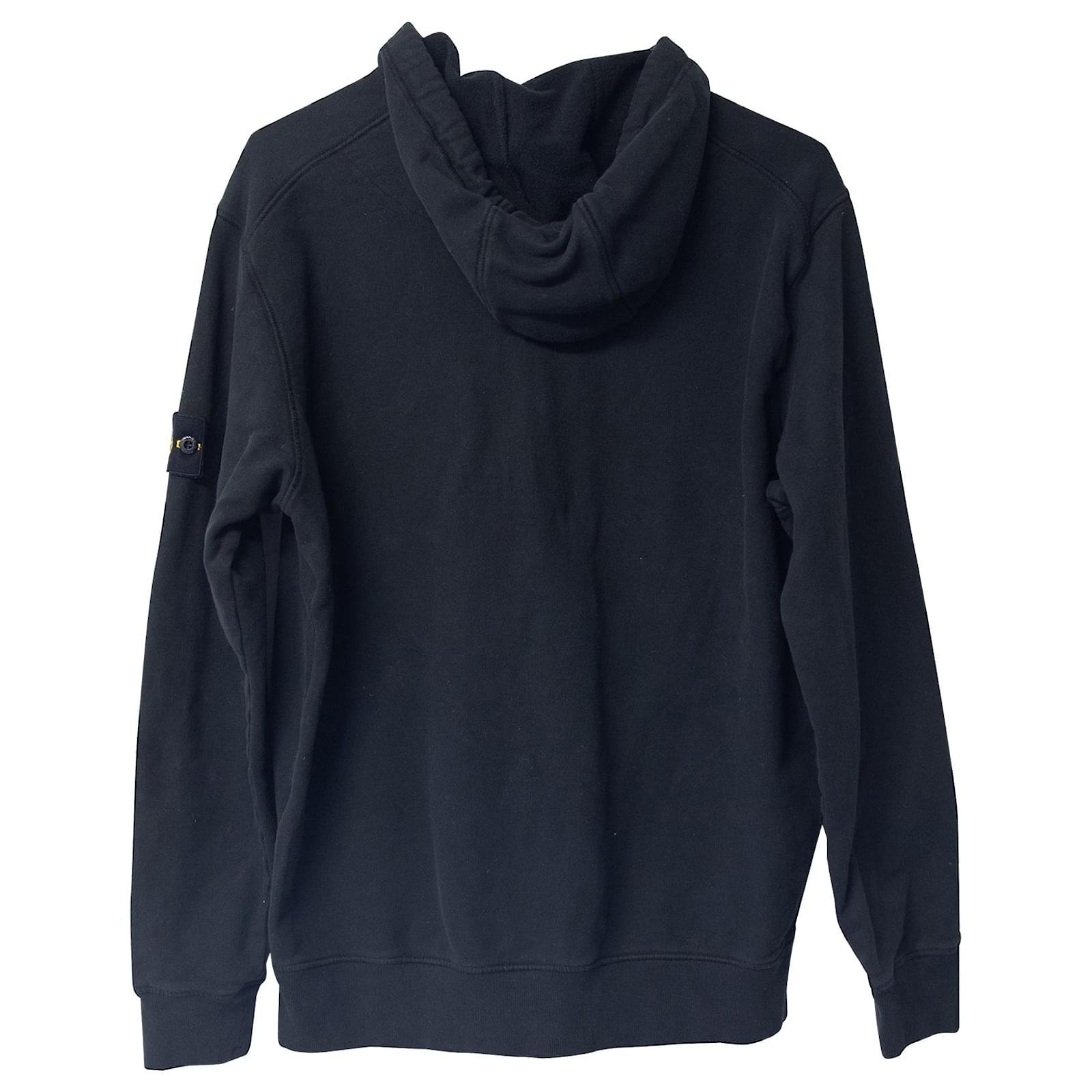 Stone Island Sweat à Capuche Zippé en Coton Bleu Marine ref.675566 ...