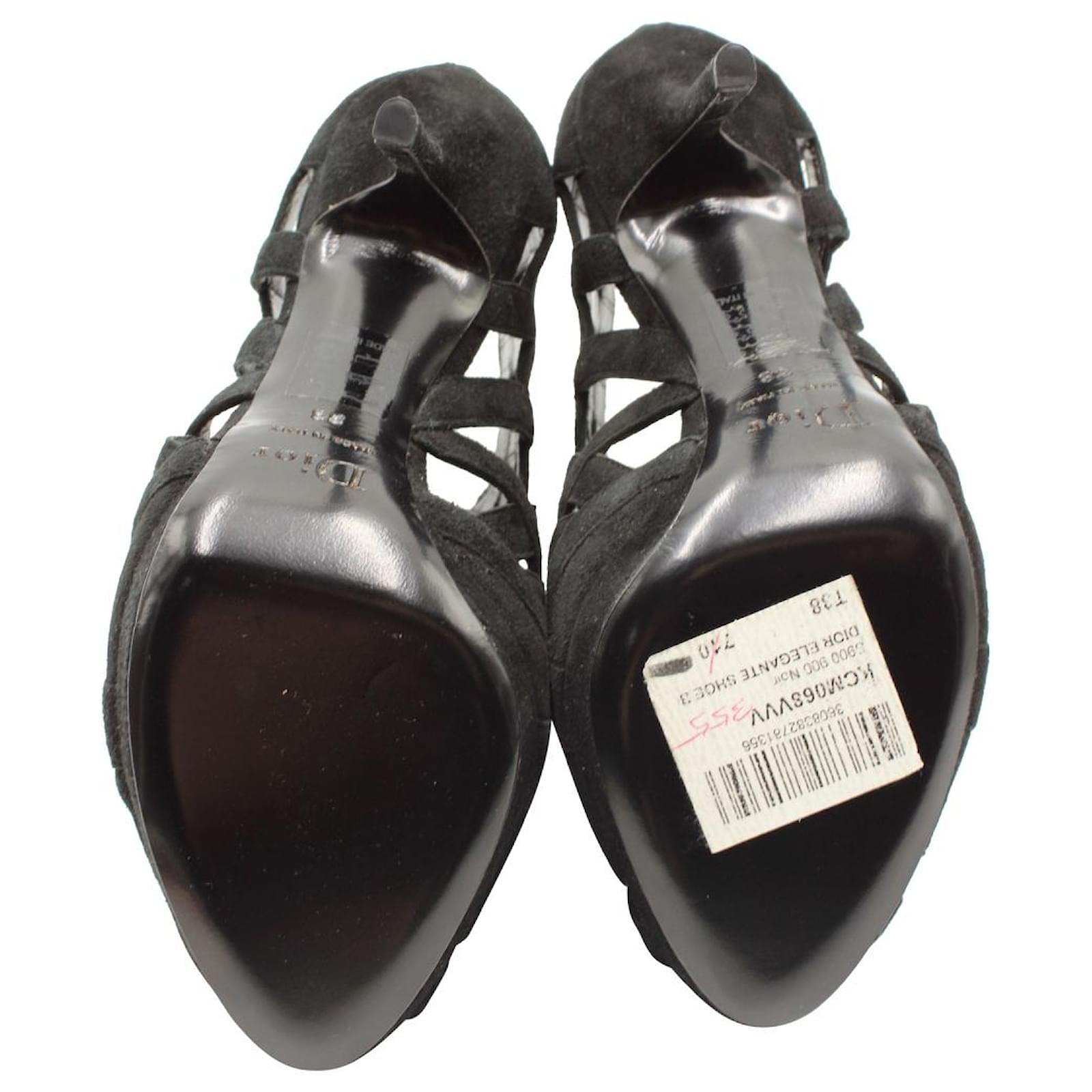 Dior Cage High Heels in Black Suede Nubuck ref.677361 - Joli Closet