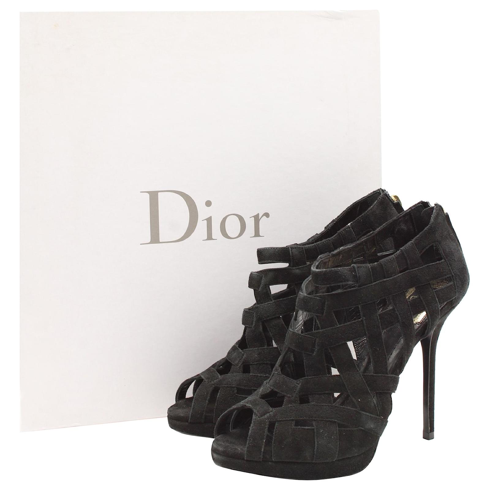 Dior Cage High Heels in Black Suede Nubuck ref.677361 - Joli Closet