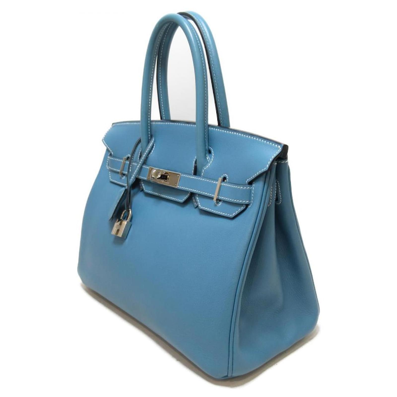 Hermès HERMES BIRKIN Light blue Leather ref.678034 - Joli Closet