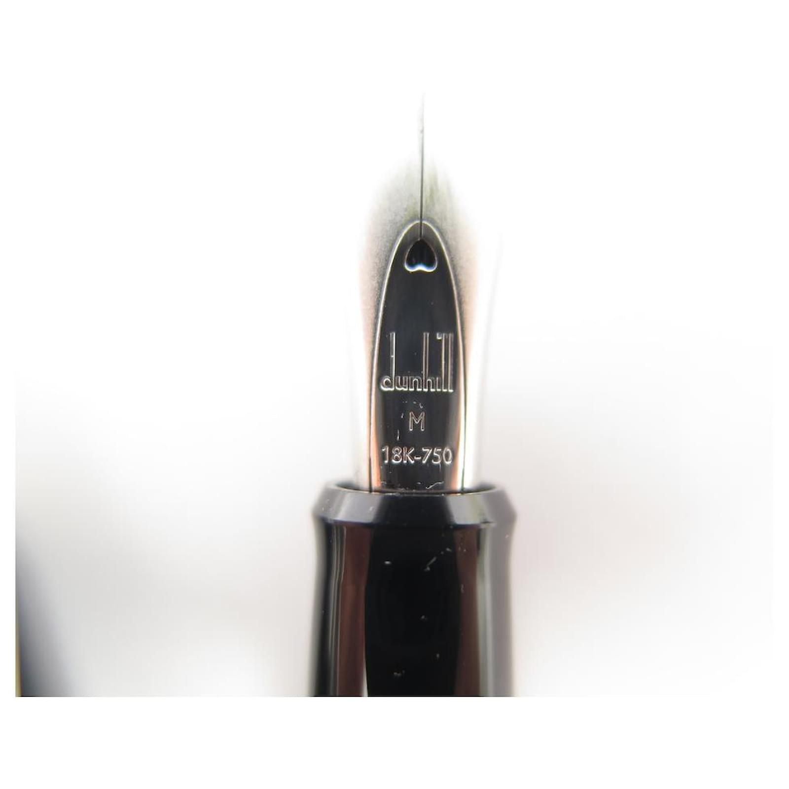 ALFRED DUNHILL AD PENNA STILOGRAFICA 2000 IN RESINA NERA + SCATOLA ...