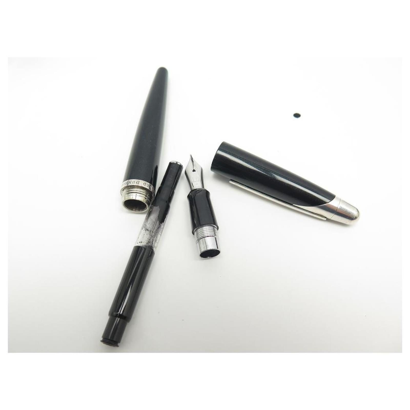 ALFRED DUNHILL AD PENNA STILOGRAFICA 2000 IN RESINA NERA + SCATOLA ...