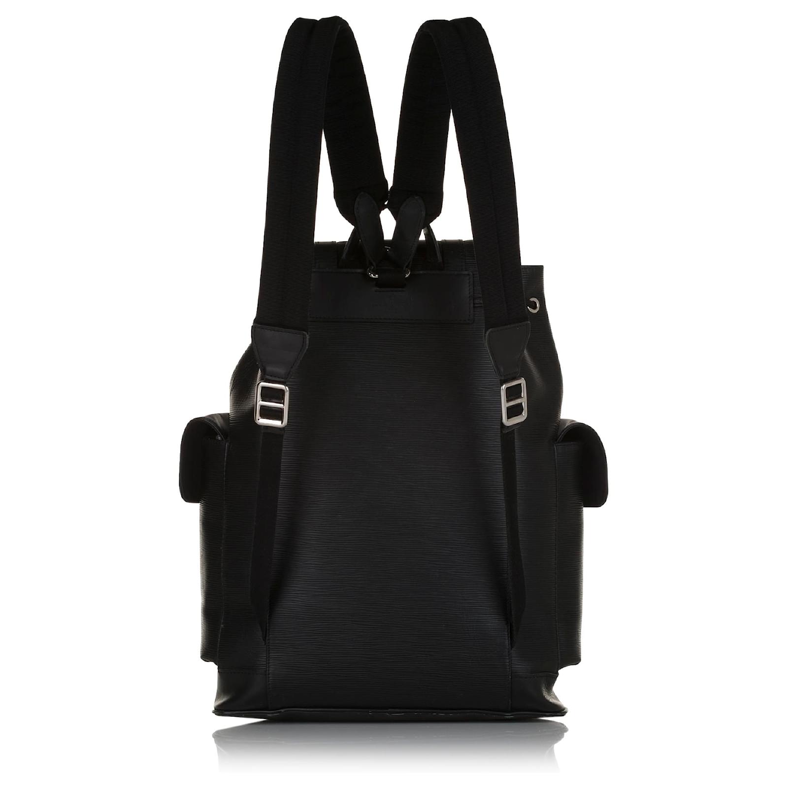 Louis Vuitton Black Epi Christopher Initials Backpack Leather ref ...