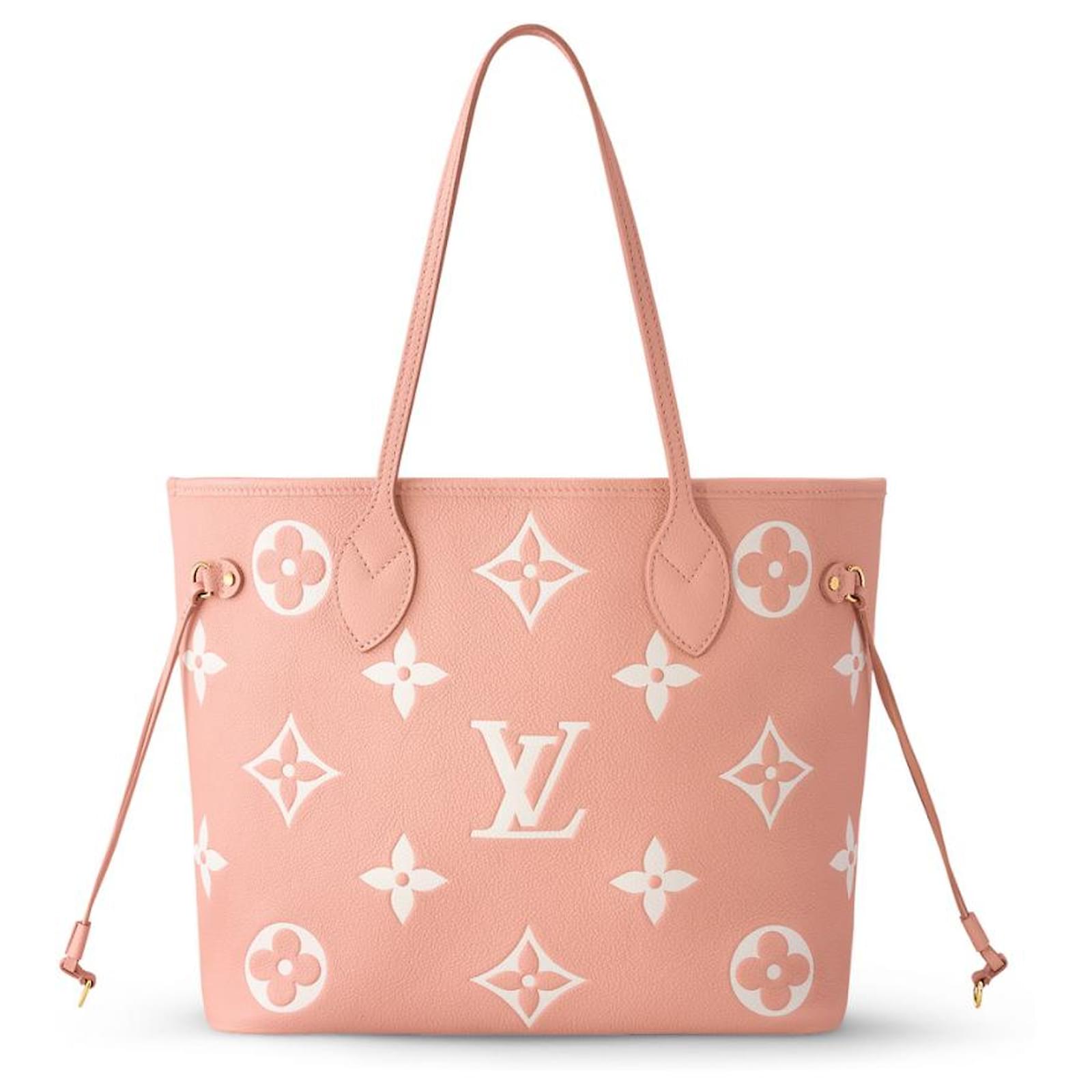Louis Vuitton LV Neverfull MM leather pink ref.682653 - Joli Closet