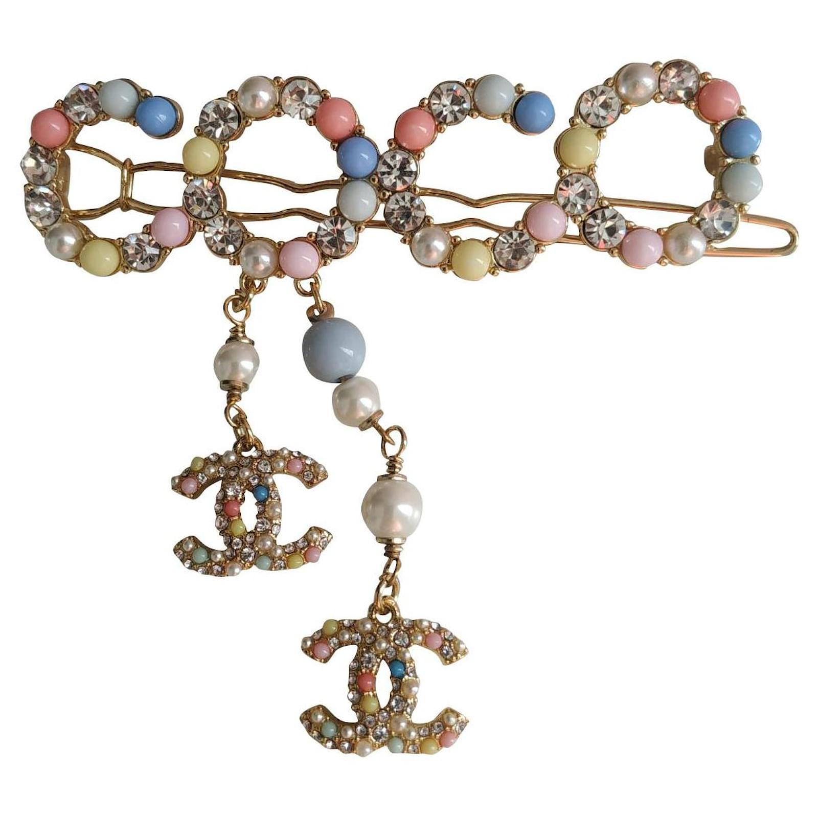 Coco Crush chanel hair barrette Golden Metal ref.683473 - Joli Closet