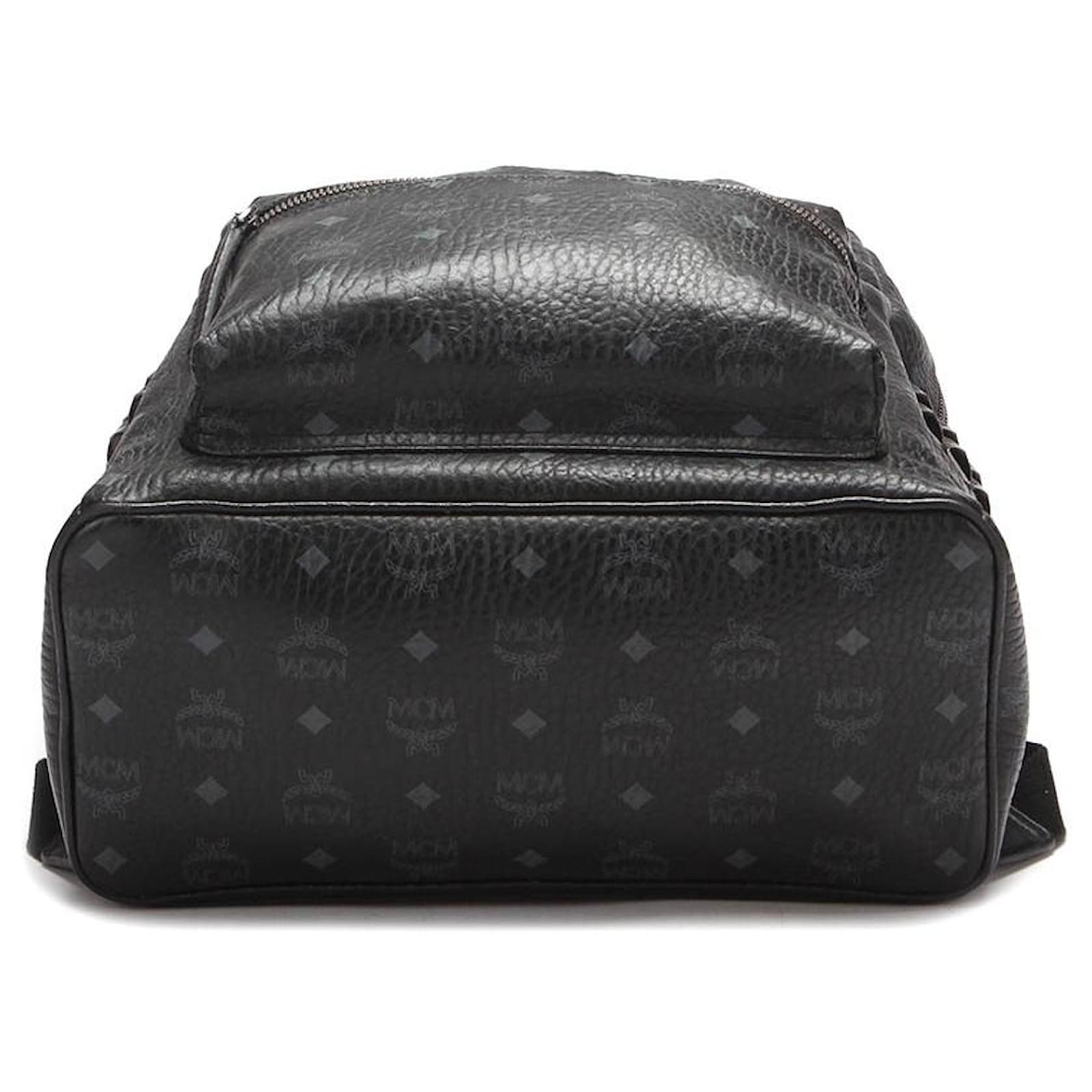 MCM Stark Visetos Black Cloth ref.685870 - Joli Closet