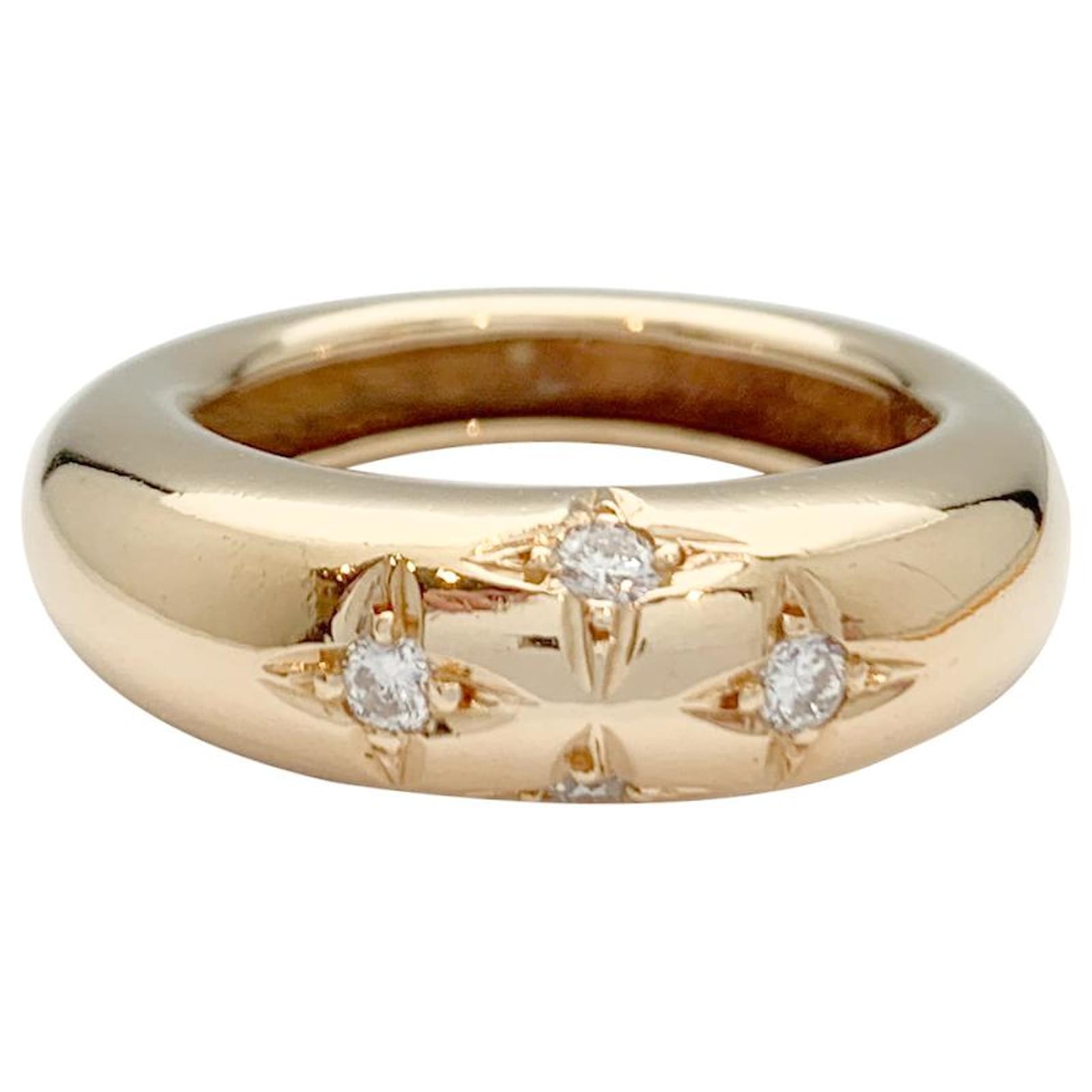 Chaumet ring, "Ring", In yellow gold, diamants. Diamond ref.686122 ...