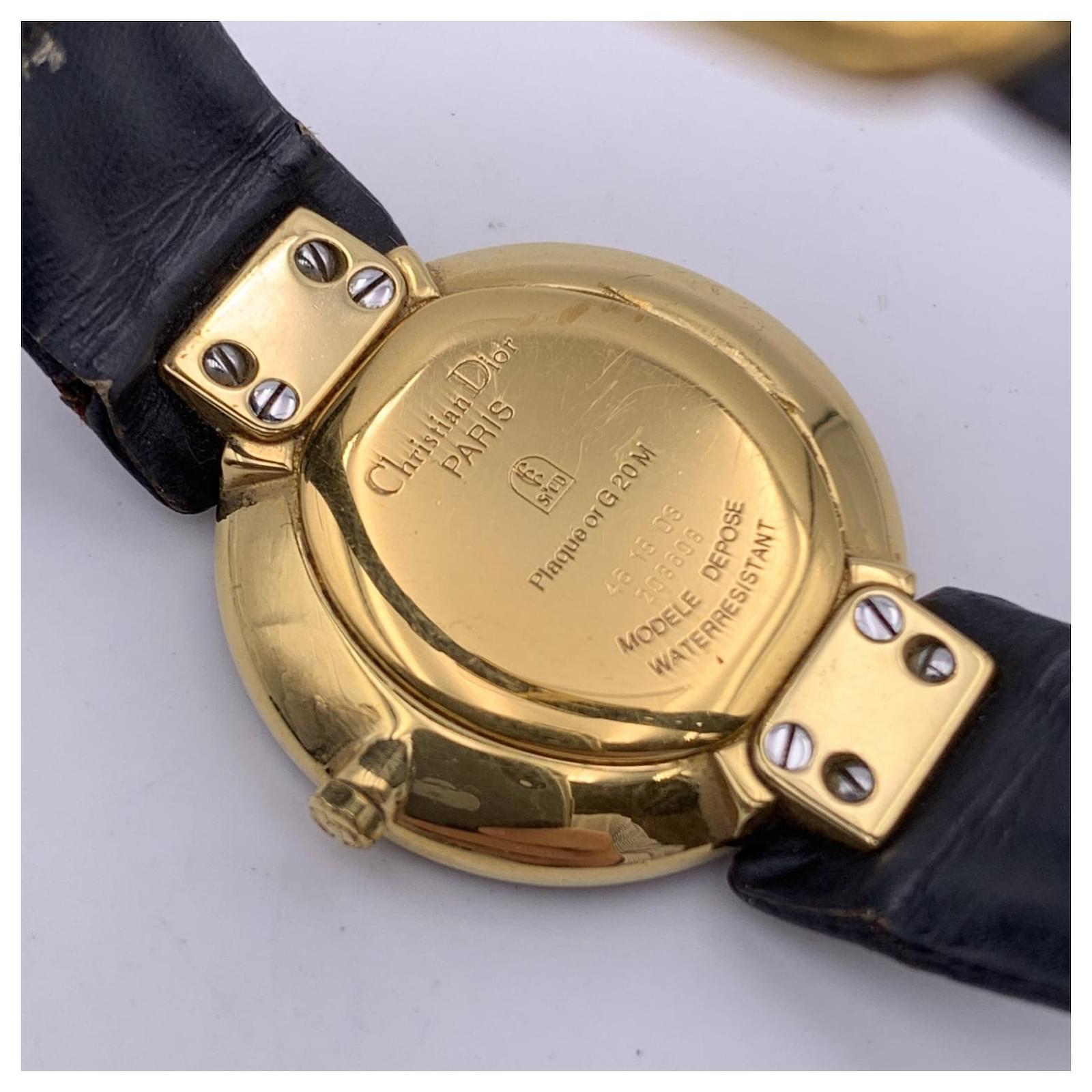 Christian Dior Vintage 46 15 03 Bagheera Black Moon Watch Gold-plated ...