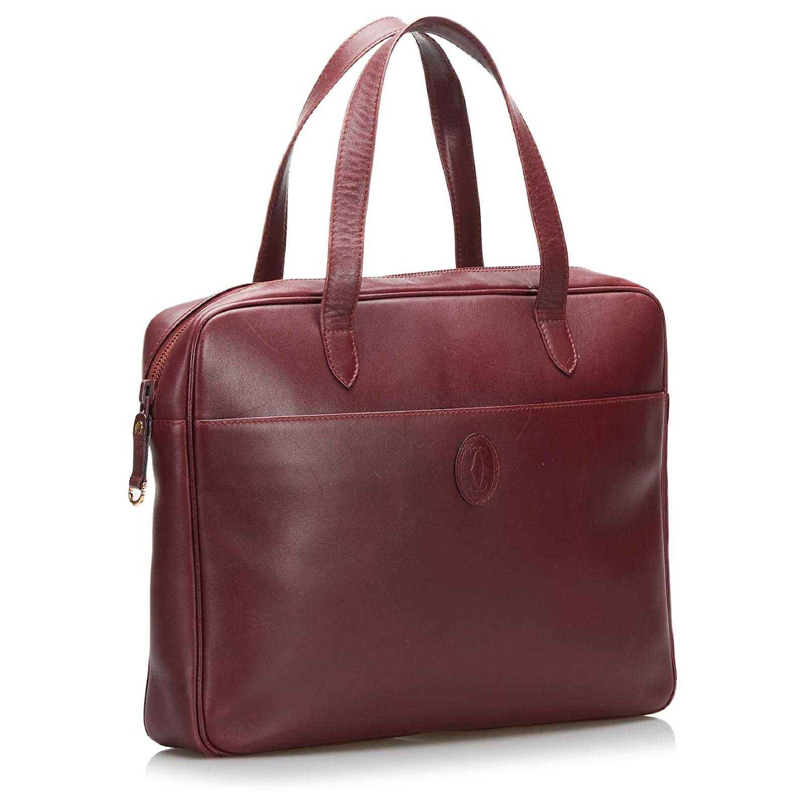 Cartier Brown Must de Cartier Briefcase Leather Pony-style calfskin ref ...