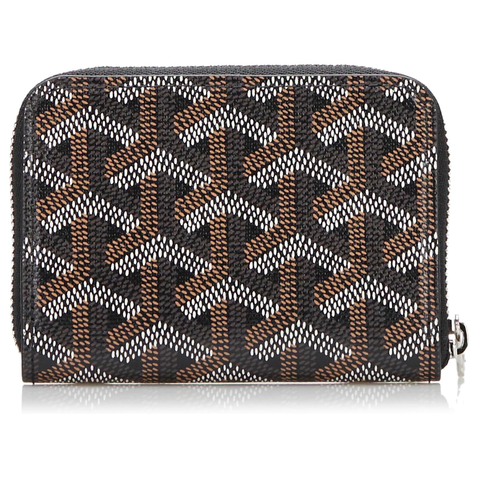 Goyard Portefeuille Goyardine Matignon Porte Monnaie Noir Toile ref ...