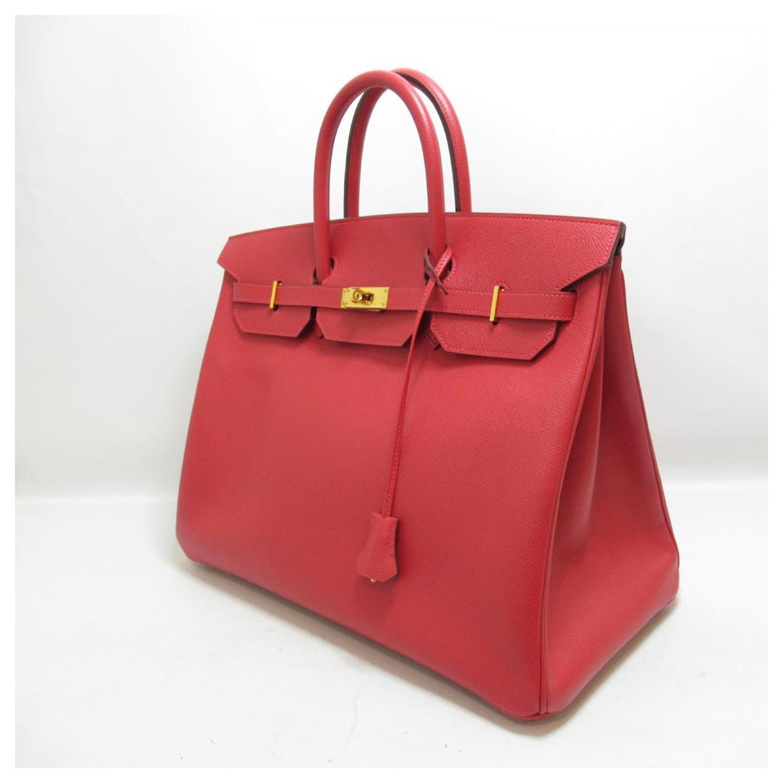 Hermès HERMES BIRKIN 40 Red Leather ref.688285 - Joli Closet