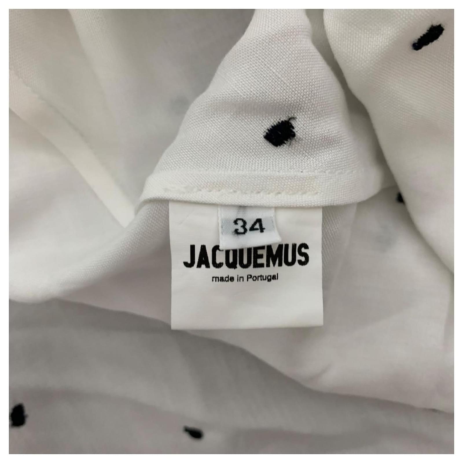 *JACQUEMUS One Piece Dot Pattern/Deformed Design White x Black/W ...