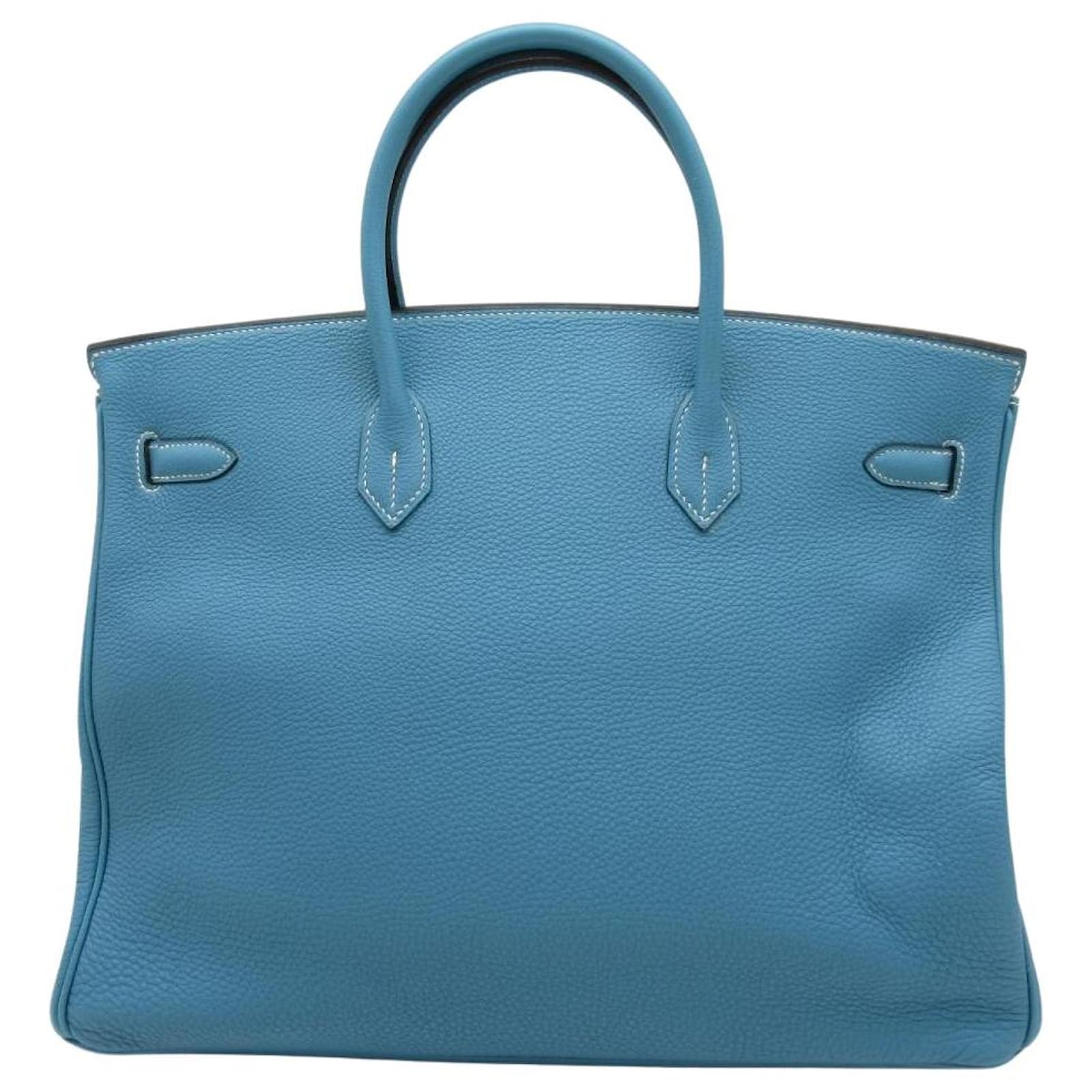 Hermès HERMES BIRKIN 40 Blue Leather ref.690780 - Joli Closet