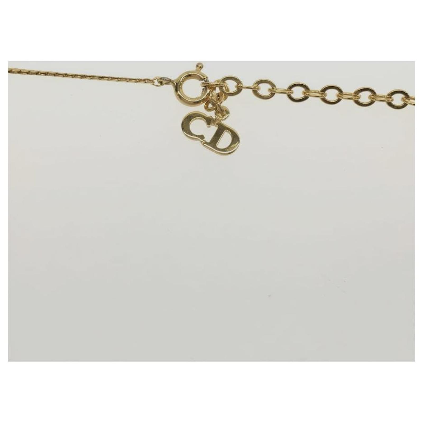 *Collier logo CD Christian Dior Plaqué or Doré ref.691291 - Joli Closet