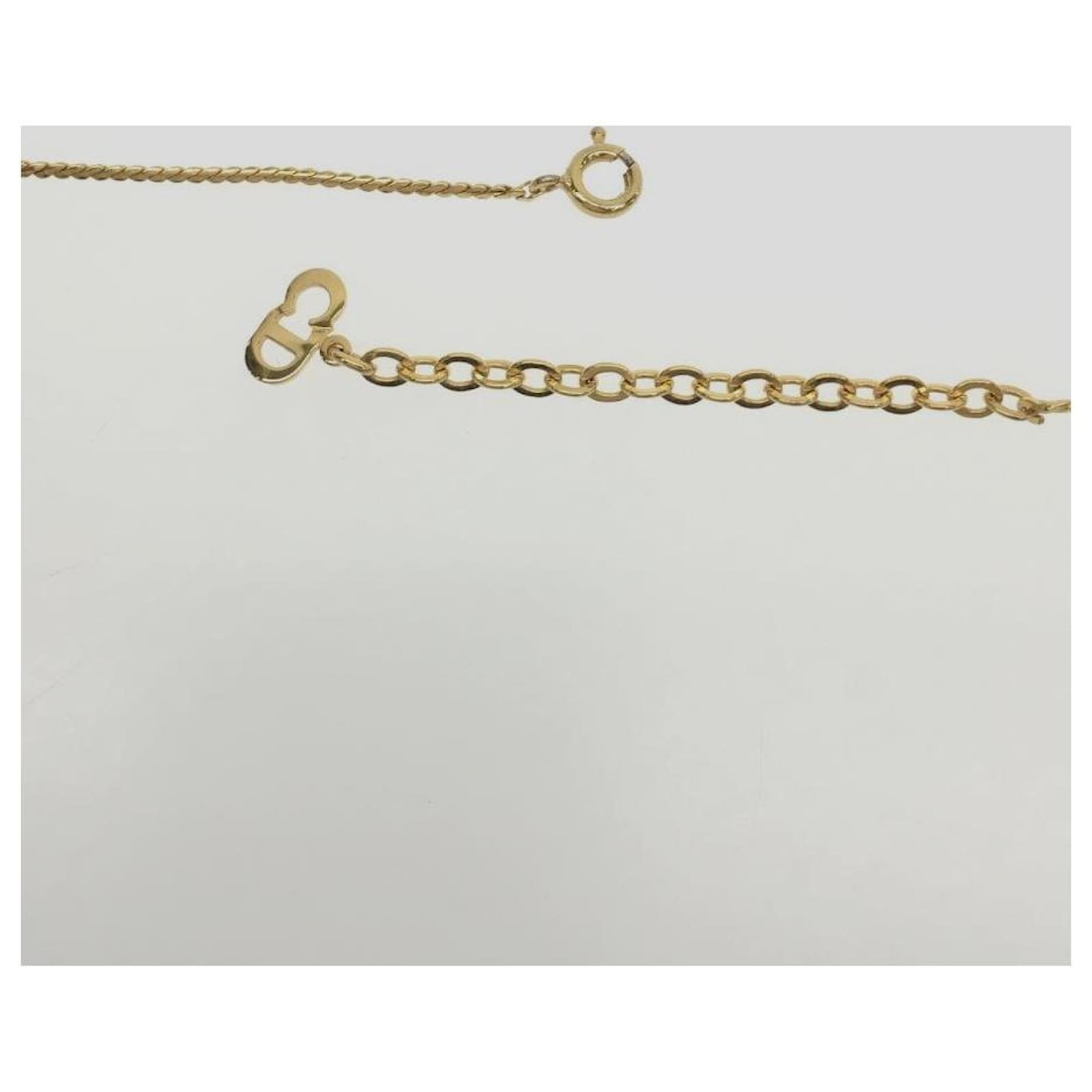 *Collier logo CD Christian Dior Plaqué or Doré ref.691291 - Joli Closet
