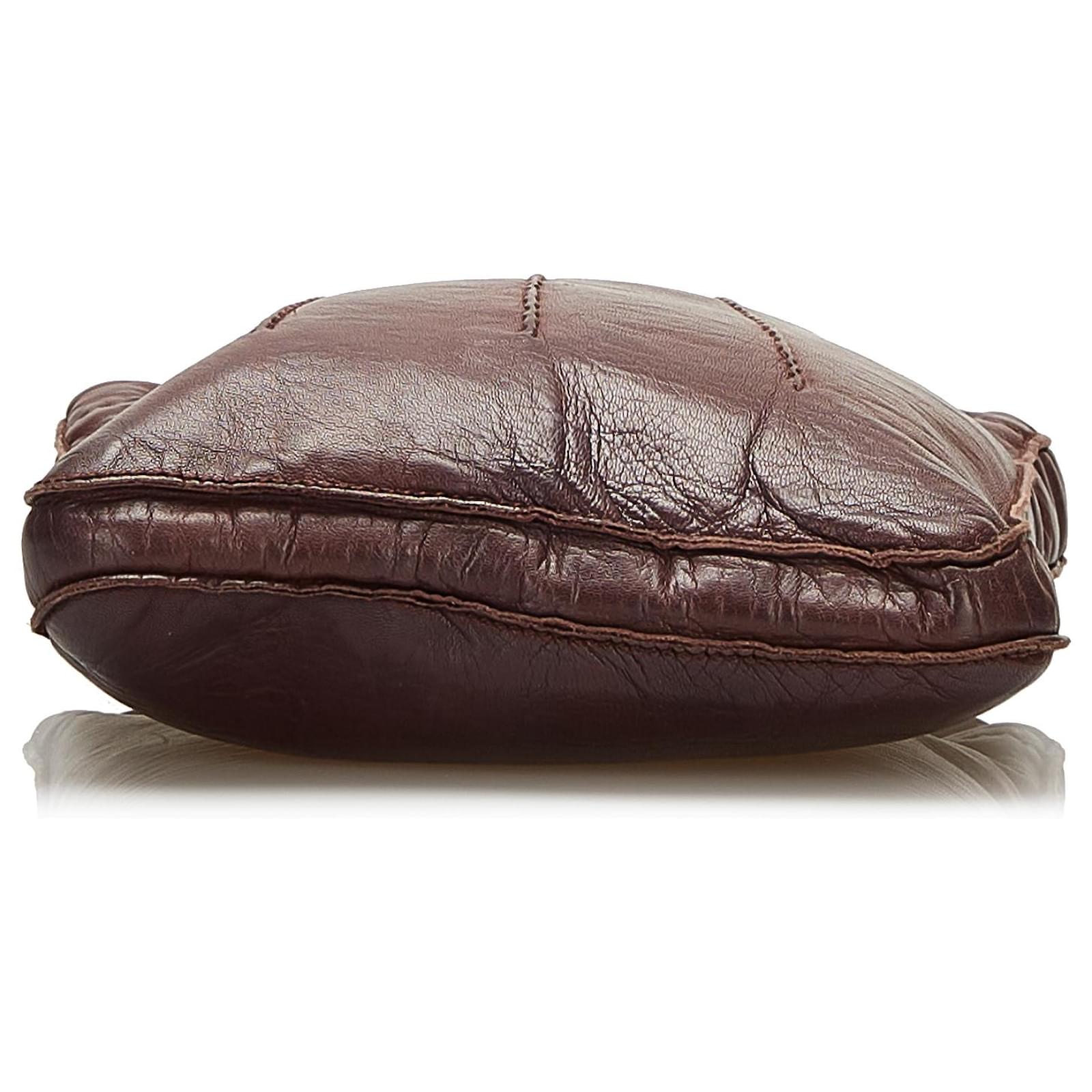 Hermès Hermes Brown Milo Toudou Crossbody Bag Dark brown Leather ref ...