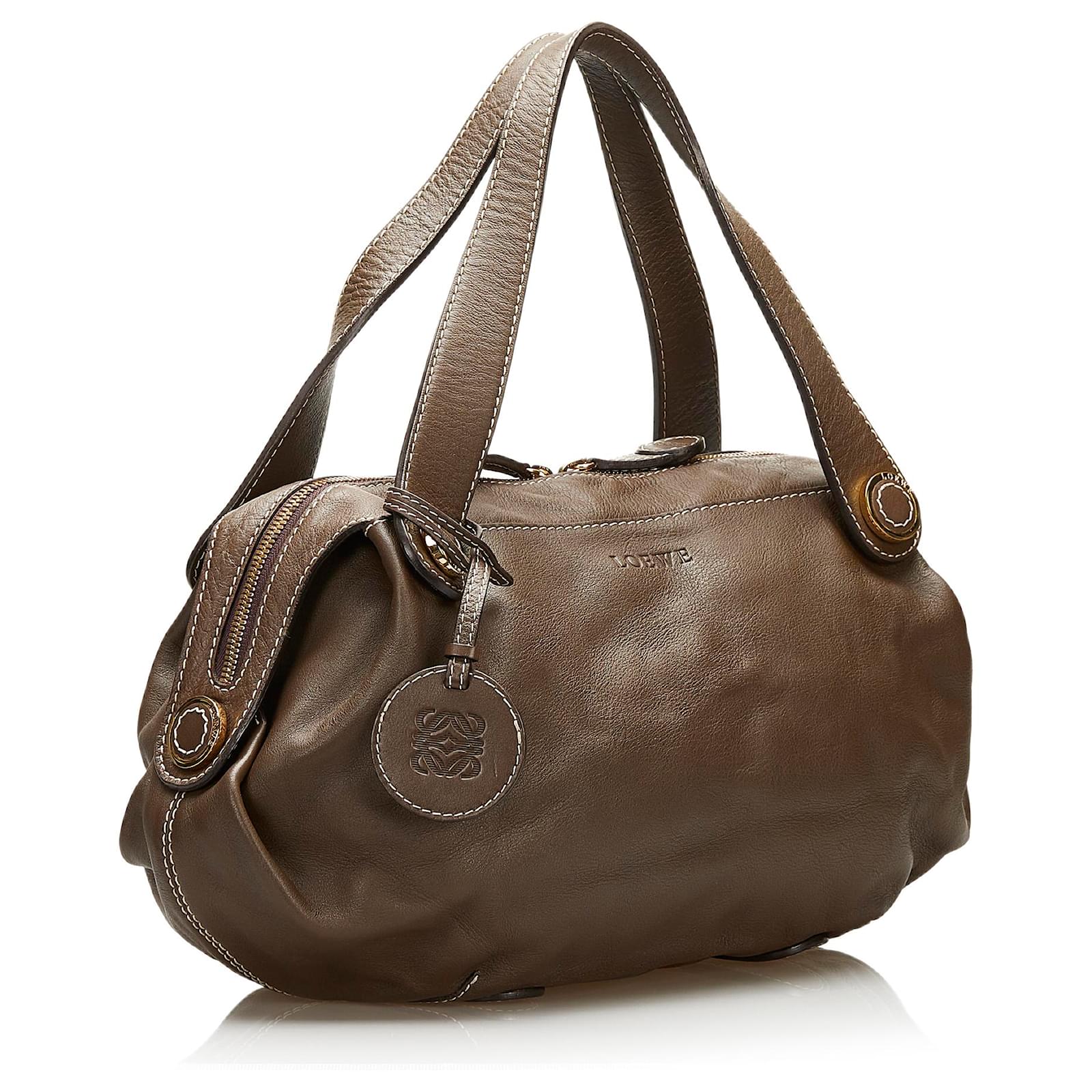 Loewe Brown Leather Shoulder Bag Pony-style calfskin ref.692691 - Joli ...