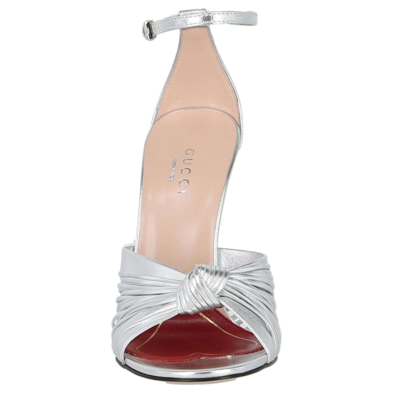 Gucci Talons hauts en cuir métallisé Multicolore ref.694492 - Joli Closet