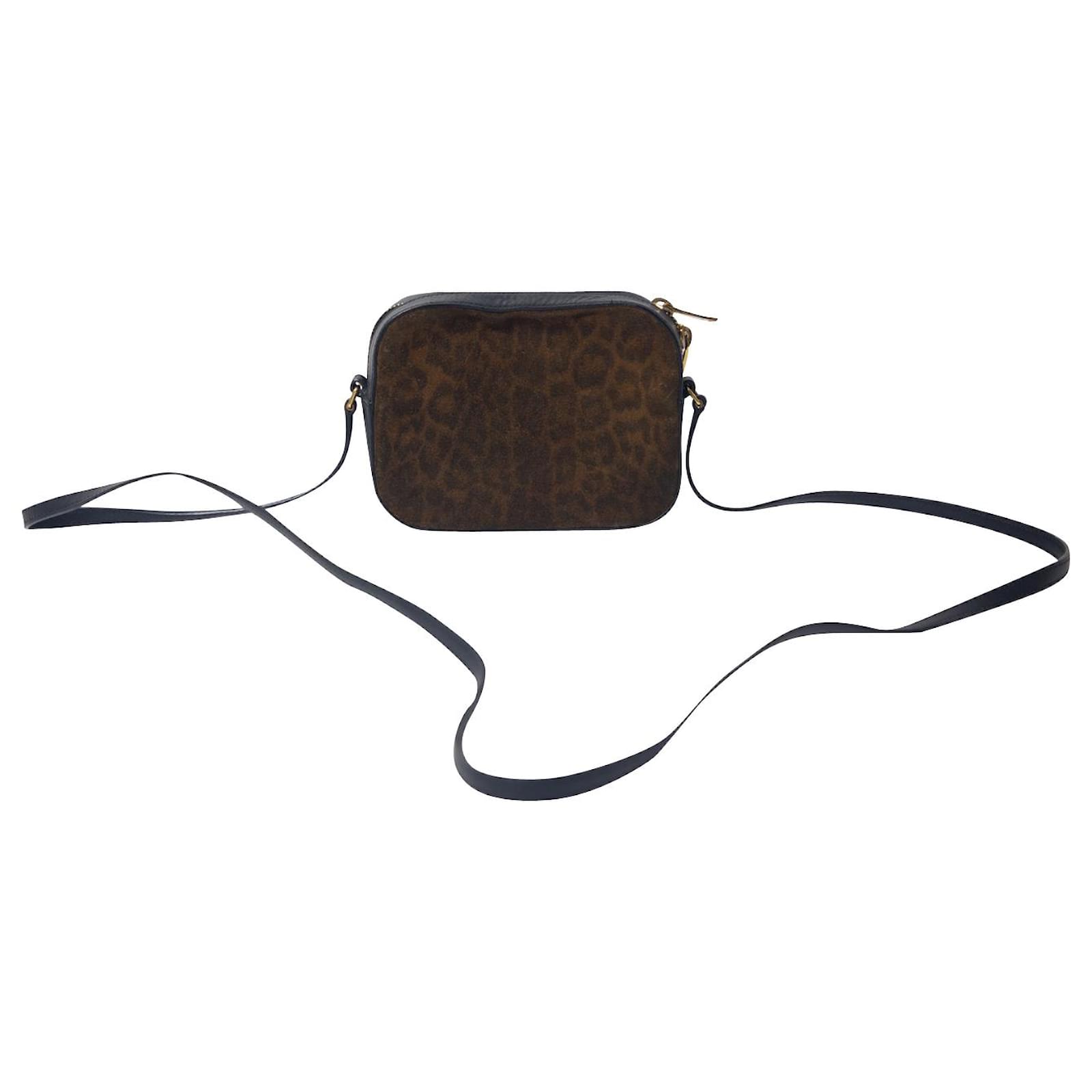 Yves Saint Laurent Saint Laurent Lou Camera Bag in Leopard Skin Suede ...