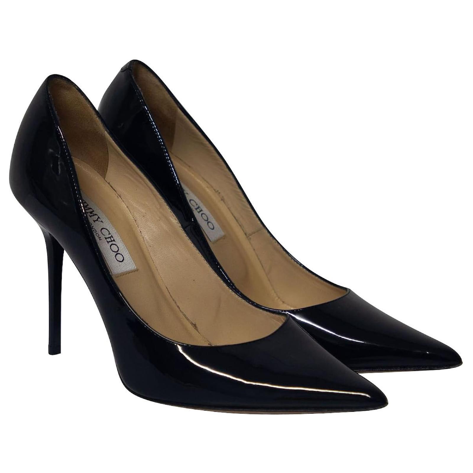 Jimmy Choo Romy 100 Point Toe Pumps in Black Patent Leather ref.696966 ...