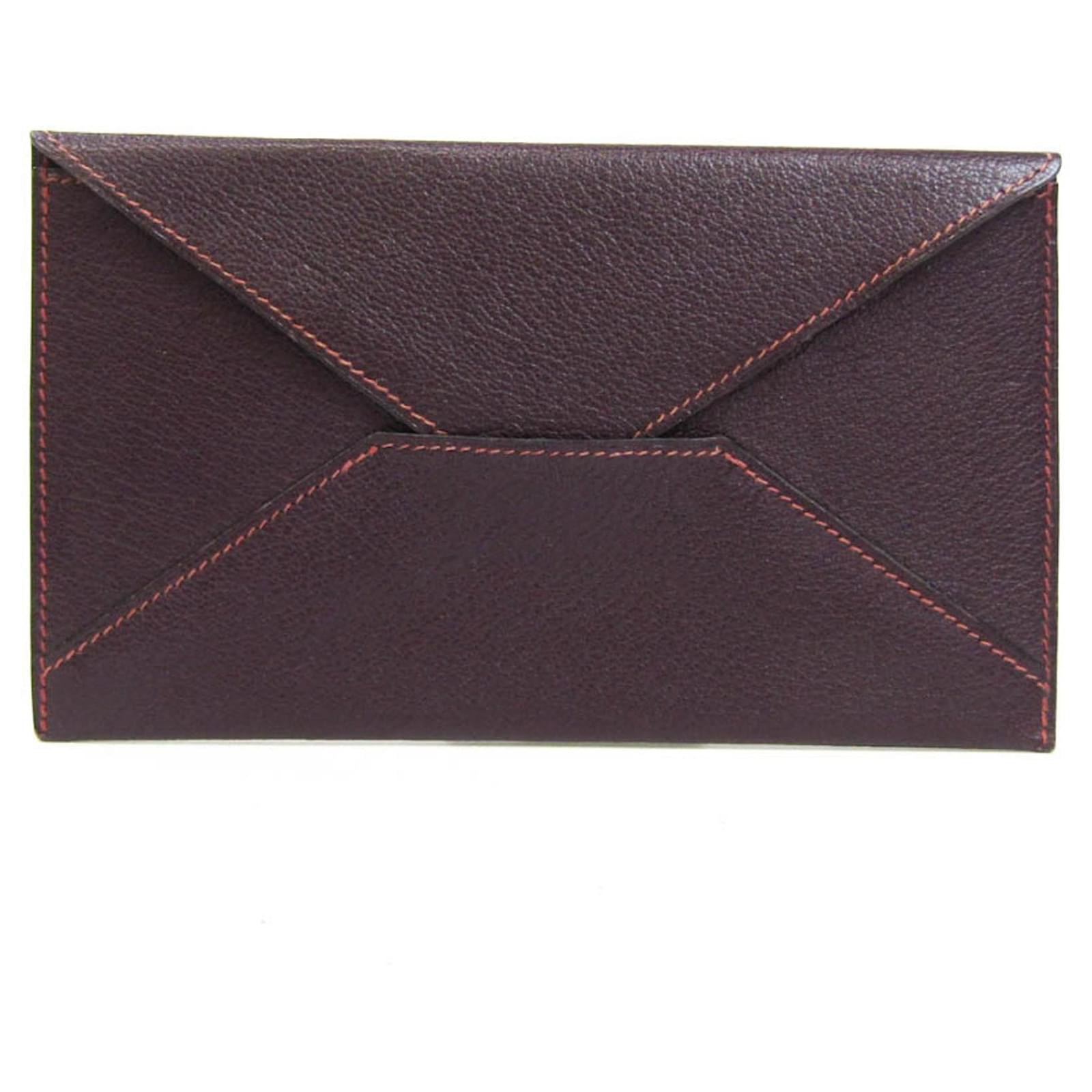 Hermès Envelope Purple Leather ref.697917 - Joli Closet