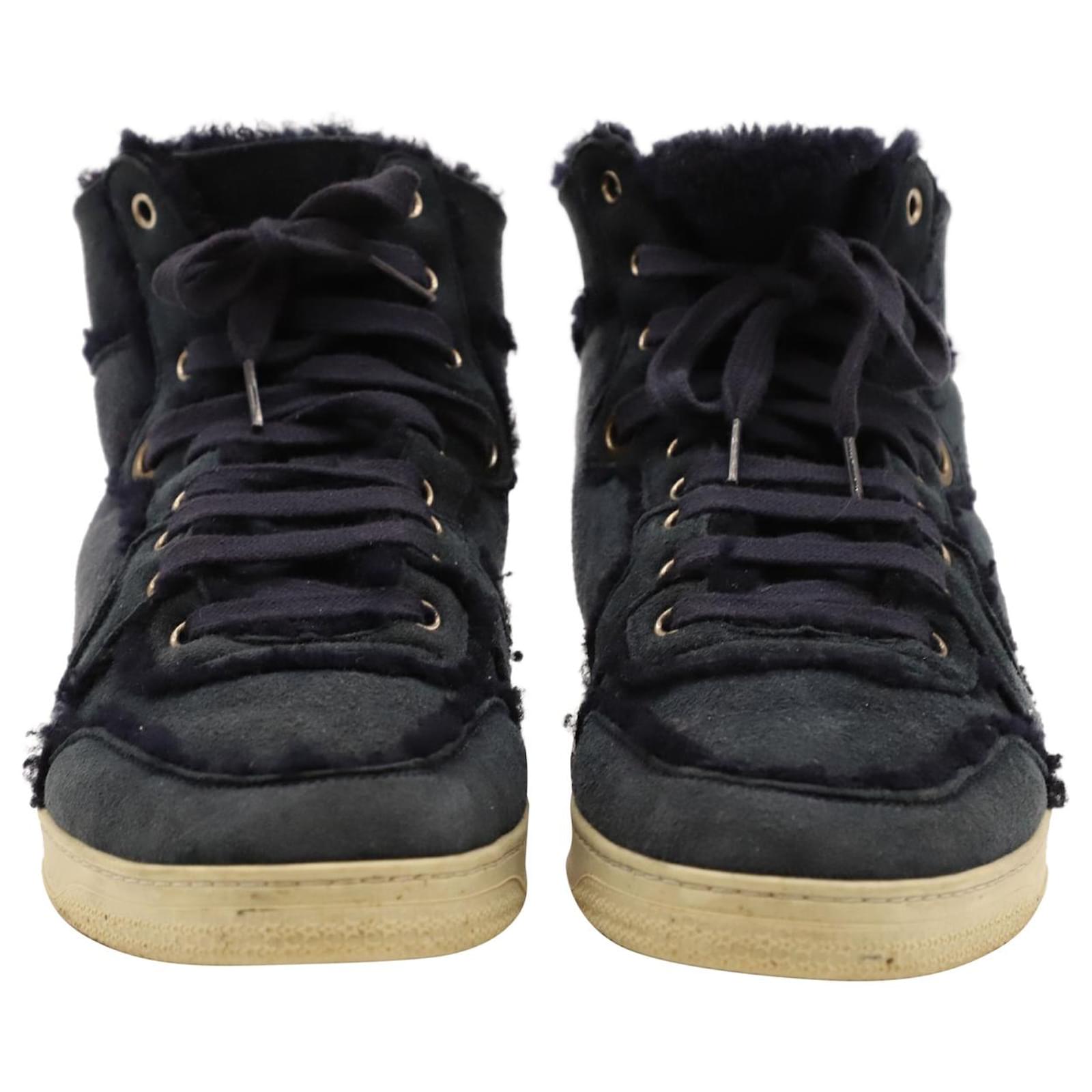 Gucci Aspen High Top Sneakers in Blue Suede ref.698843 - Joli Closet