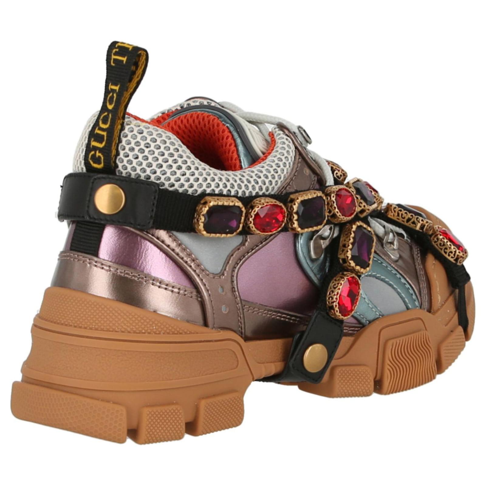 Gucci Flashtrek Chunky Leather Sneakers ref.698867 - Joli Closet
